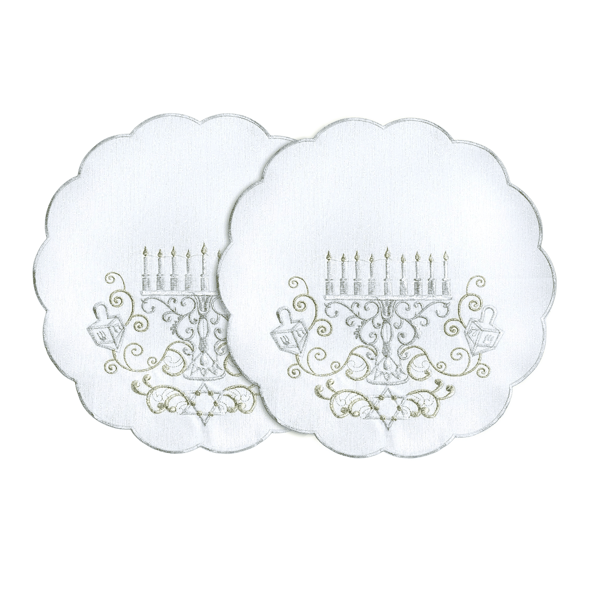 STP GOODS Hanukkah Menorah Fabric Placemat Set of 2 Pcs 15" (38 cm ...