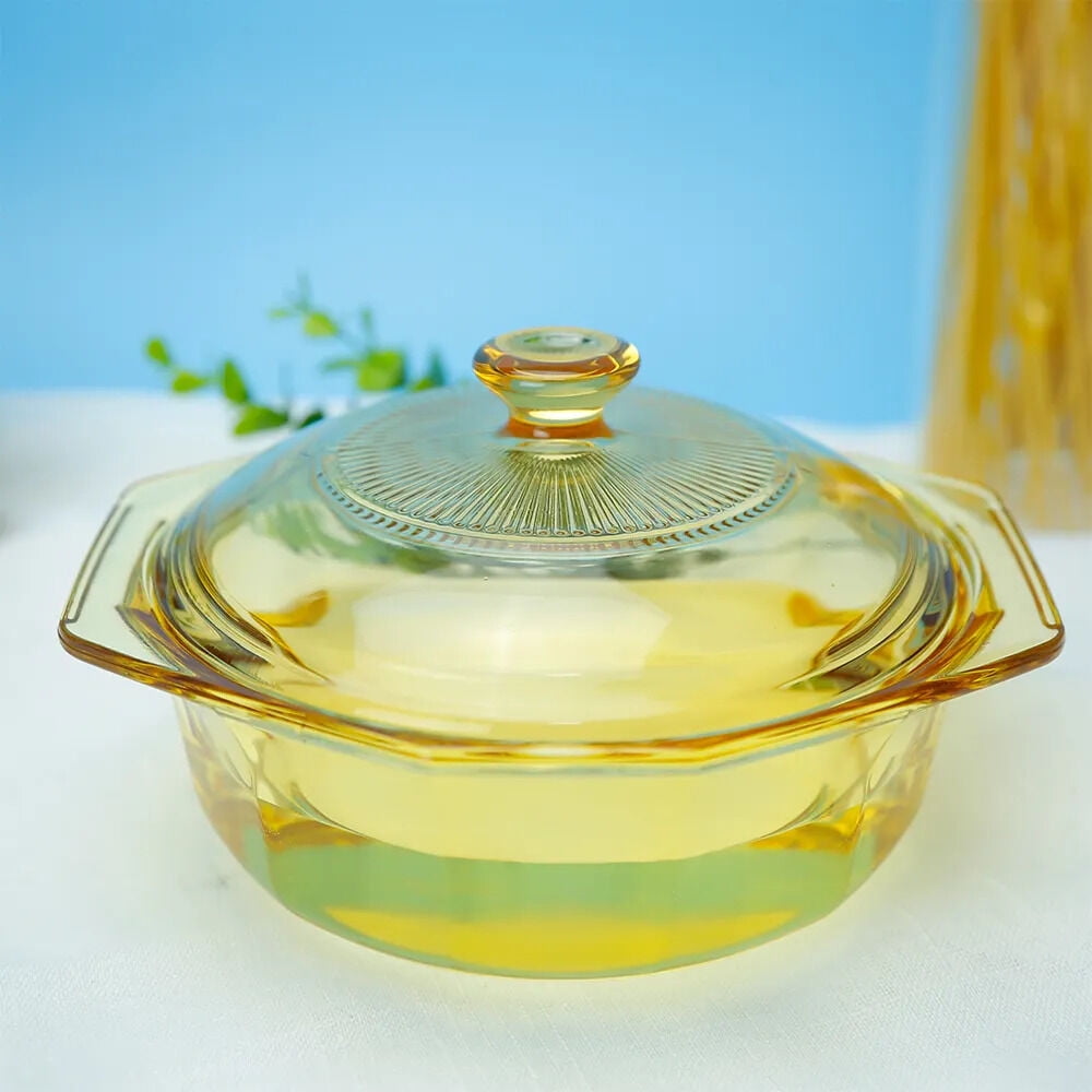 STP GOODS Heat-Resistant Borosilicate Glass Stockpot with Glass Lid in ...