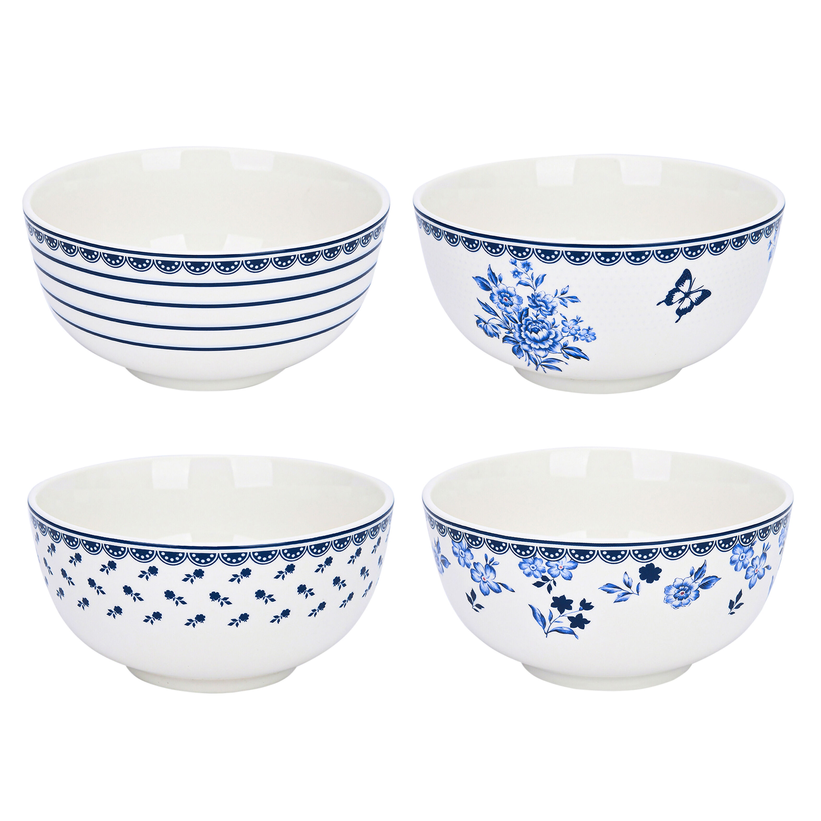 STP GOODS Porcelain Serving Bowl 21.3 fl oz (630 ml) Vintage Indigo ...