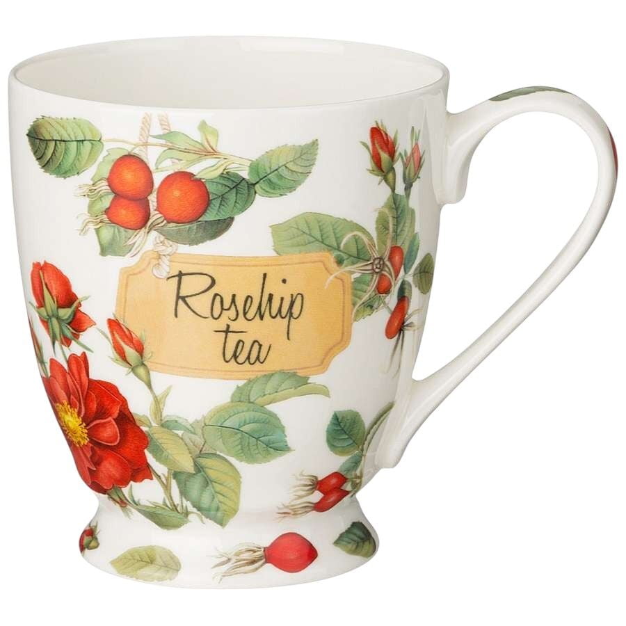 STP GOODS Rosehip Tea Bone China Mug in Gift Box 16.2 fl oz (480 ml ...
