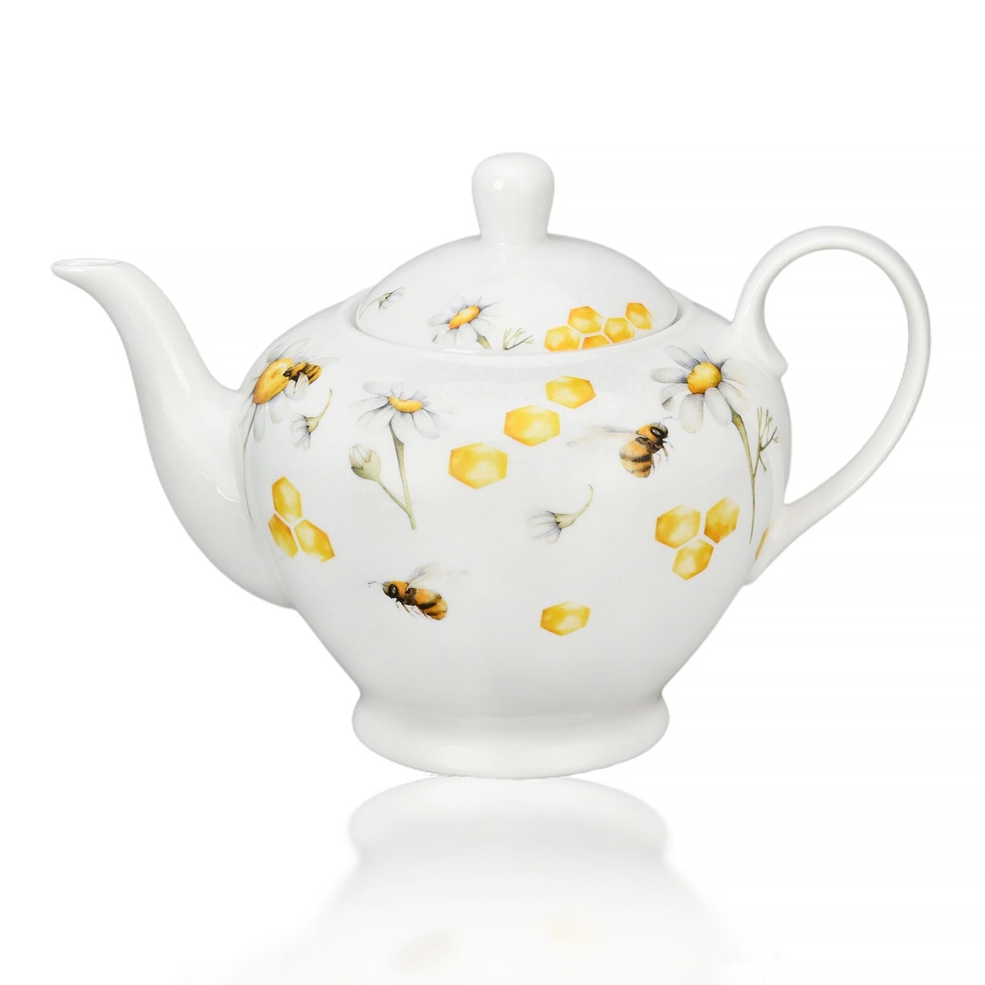 STP GOODS Tea and Honey Porcelain Teapot in Gift Box 40.6 fl oz (1.2 L ...