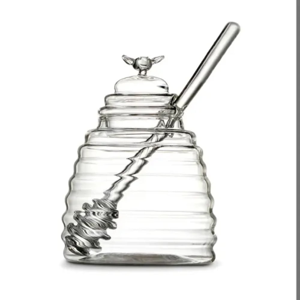 STP Goods Borosilicate Glass Honey Jar with Dipper - 13.53 fl oz ...