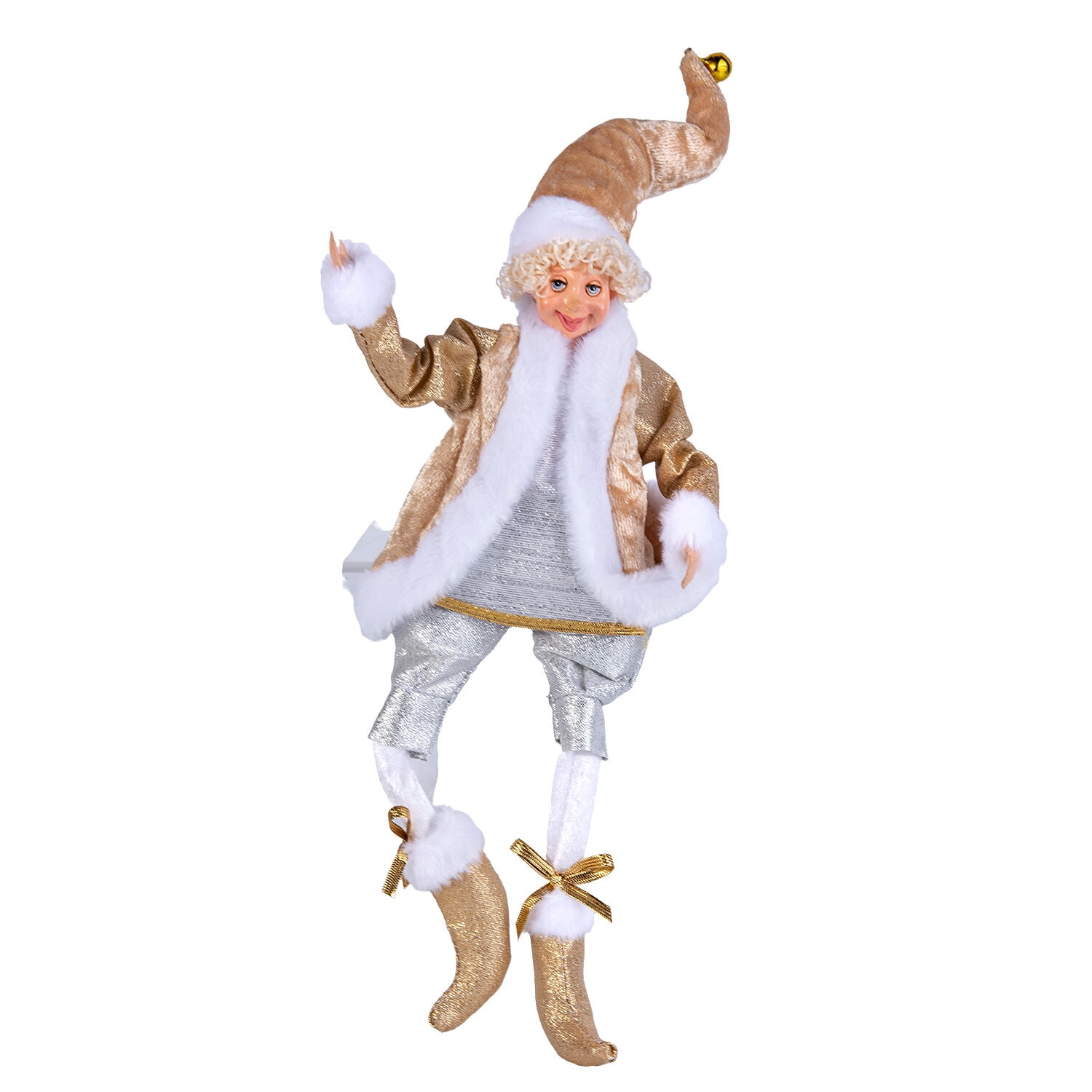 STP Goods Elf in Gold Outfit Posable Collectible Doll 11” (28 cm ...