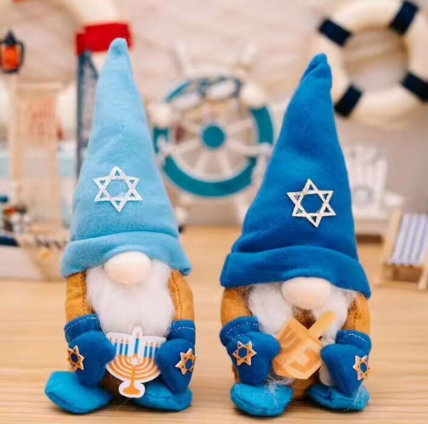 STP Goods Hanukkah Gnome Decoration Set of 2 Pcs 10.6” (27 cm) Felt ...