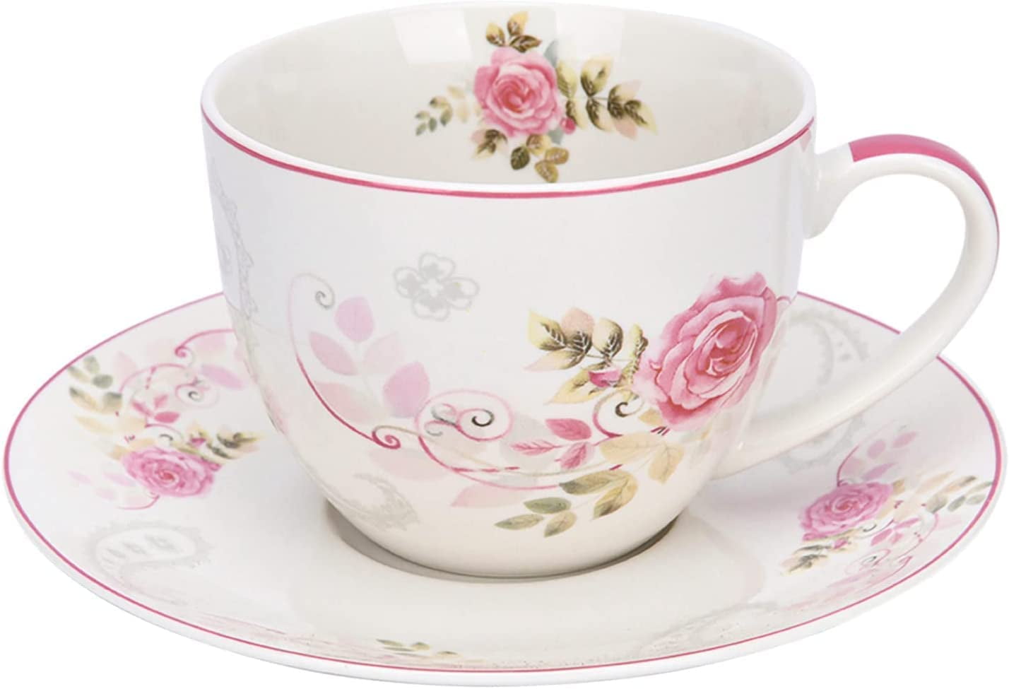 STP Porcelain J-217515 Tea Cup and Saucer, Rose Garden, Bone China ...