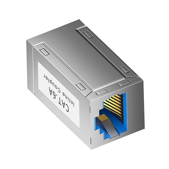 STP Shielded RJ45 Ethernet Coupler Cat6A Cat7 Compatible 10Gbps Fast ...
