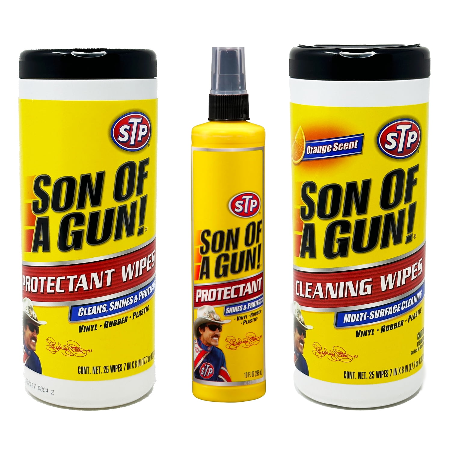 STP Son of a Gun Cleaning Wipes, Protectant Wipes, and Protectant Spray ...