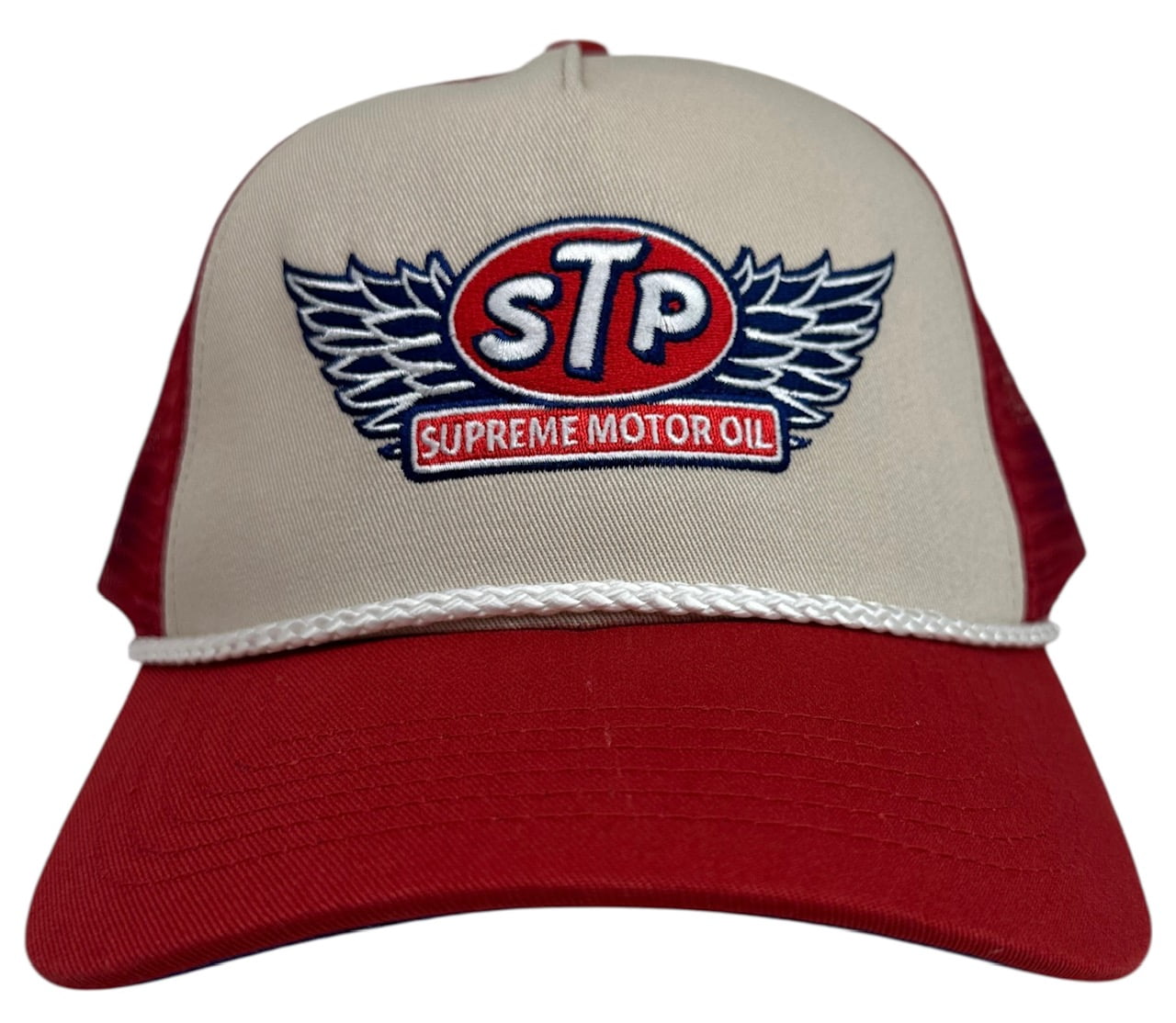 STP Supreme Motor Oil Men's Trucker Hat Embroidered Wings Logo Snapback ...