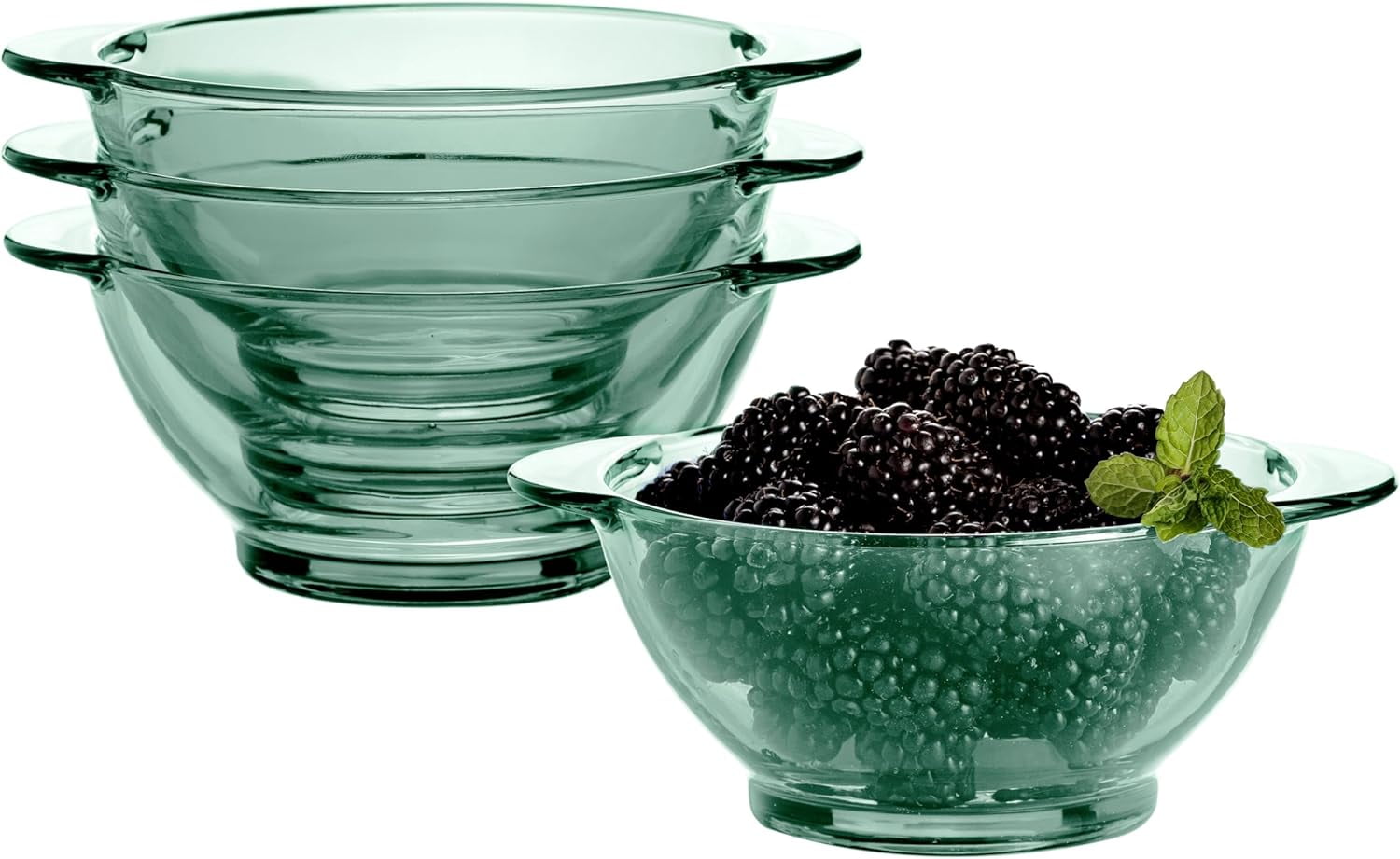 STPGoods Glass Dinner Plates , Transparent Glass Eating Plates ...