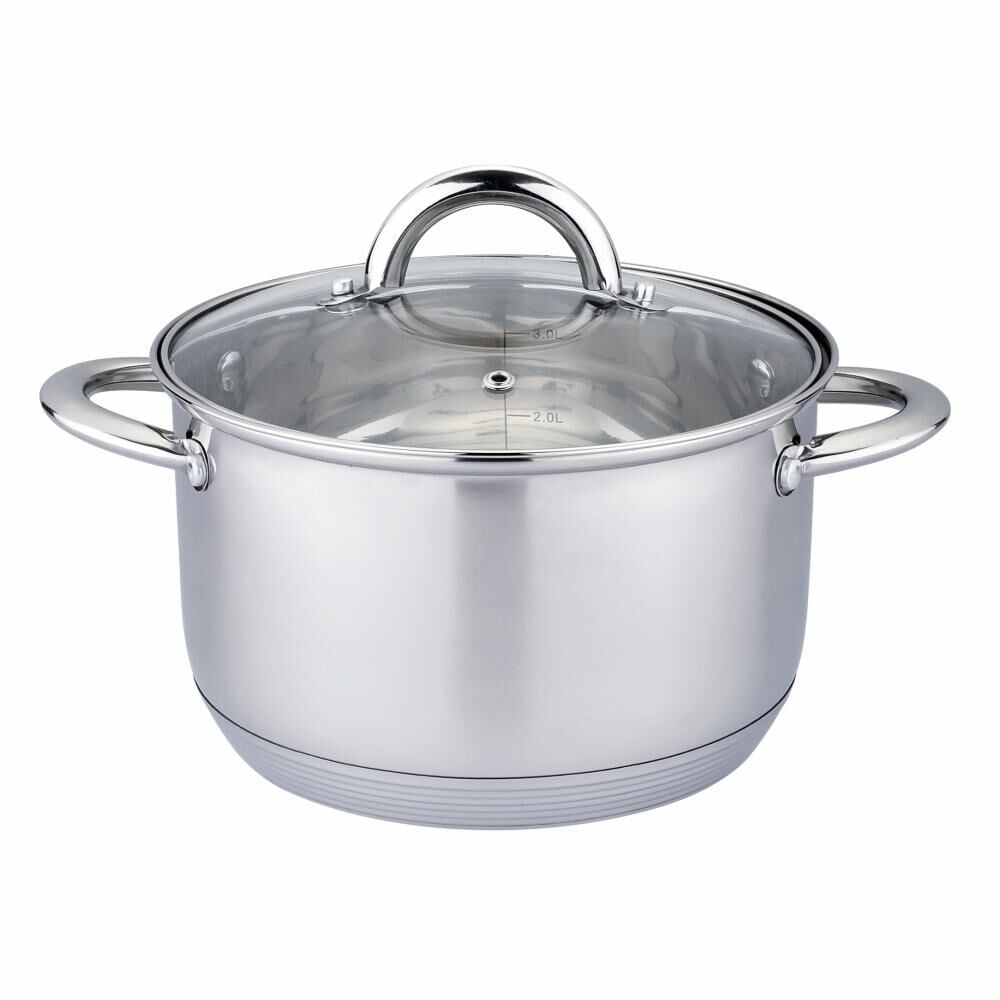 STPGoods Stainless Steel Stockpot with Glass Lid and Measuring Scale 2. ...