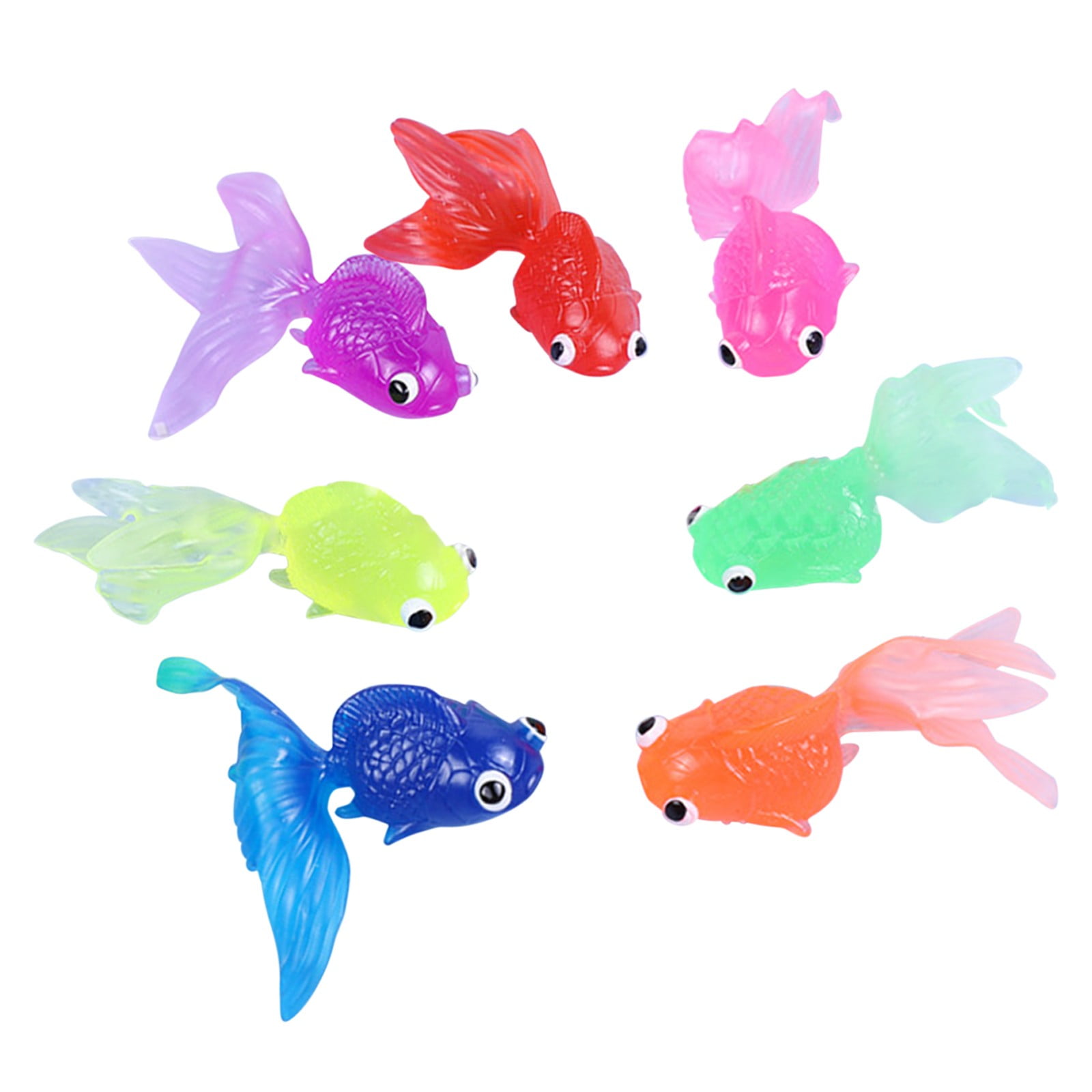 STPToys 7Pcs Plastic Vinyl Goldfish,Floating Artificial Goldfish ...