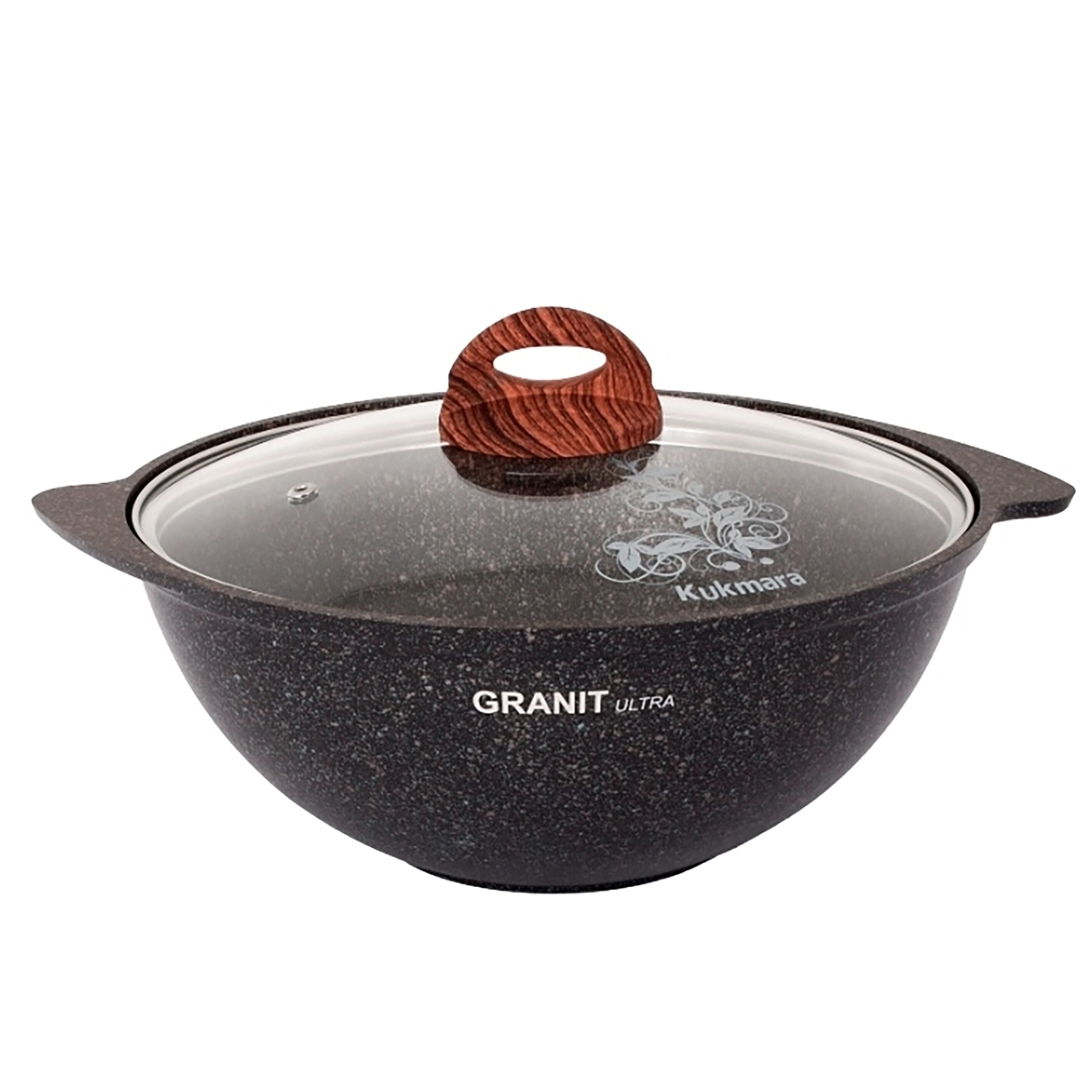 KUKMARA Granit Ultra Cast Aluminum Kazan Cooking Pot with Glass Lid 4.8 ...