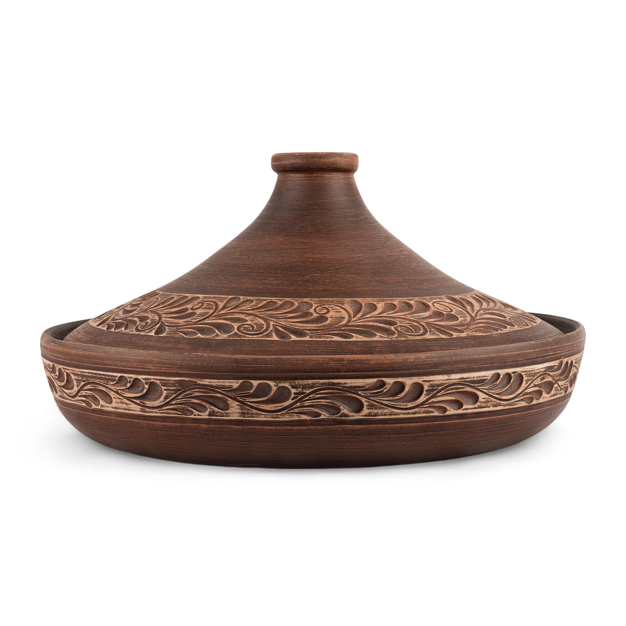 STPgoods Handmade Red Clay Tajine Pot for Cooking with Lid Tagine ...