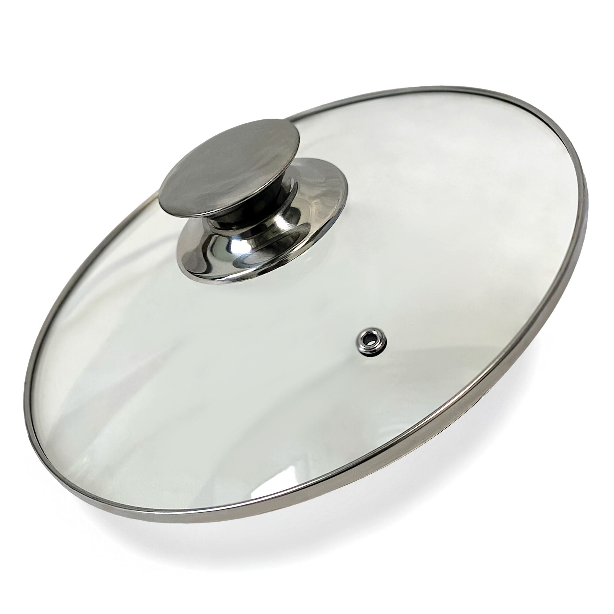 STPgoods Tempered Glass Lid with Metal Rim and Handle 9.5" (24 cm ...