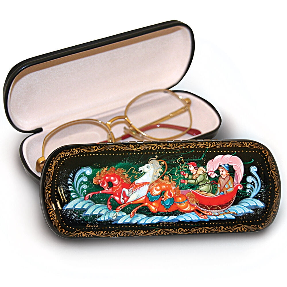 STPgoods Troika Sleigh Hard Shell Eyeglasses Case 6'' (15 cm) Handmade ...