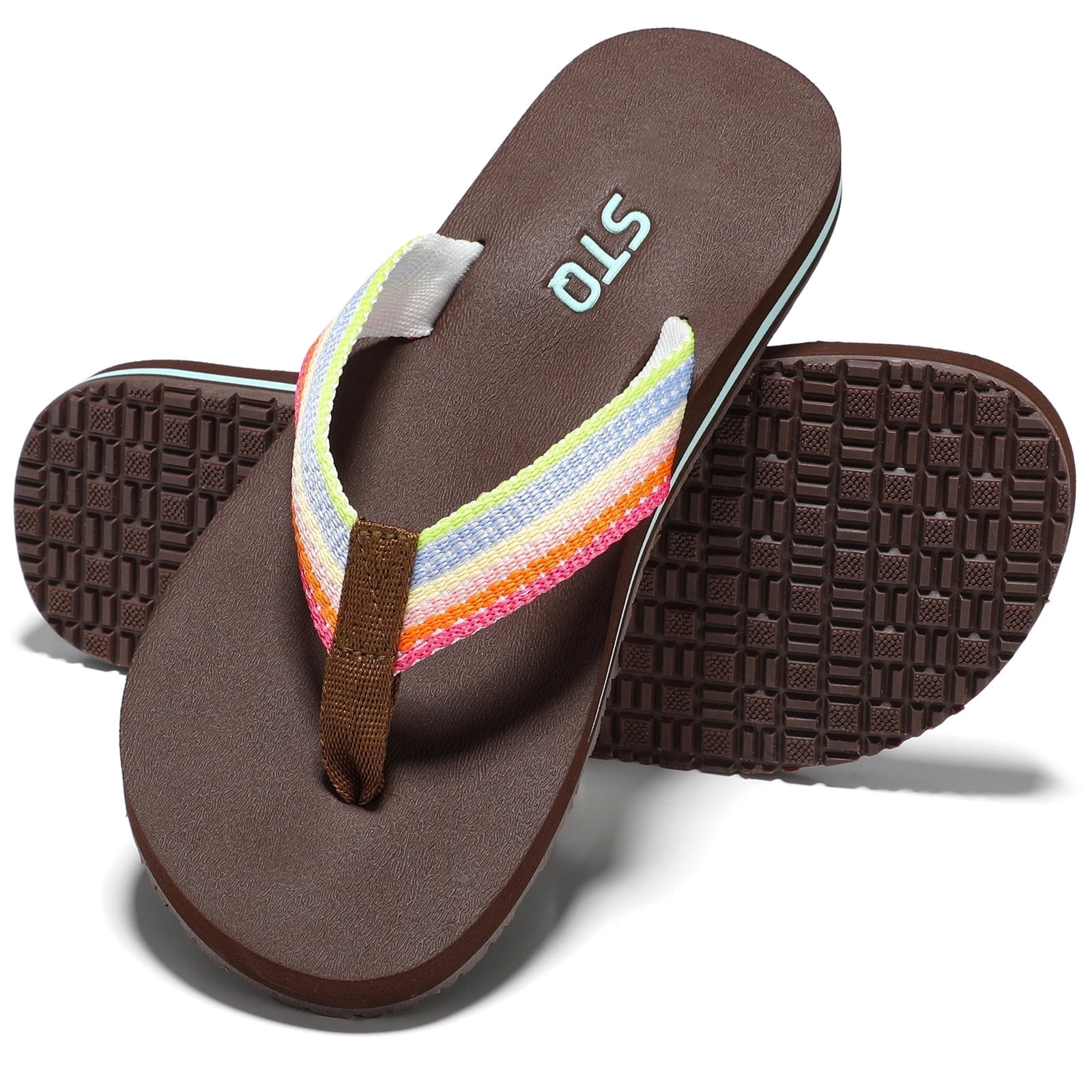 STQ Women Beach Flip Flops, Size 7, Arch Support Thong Sandals ...
