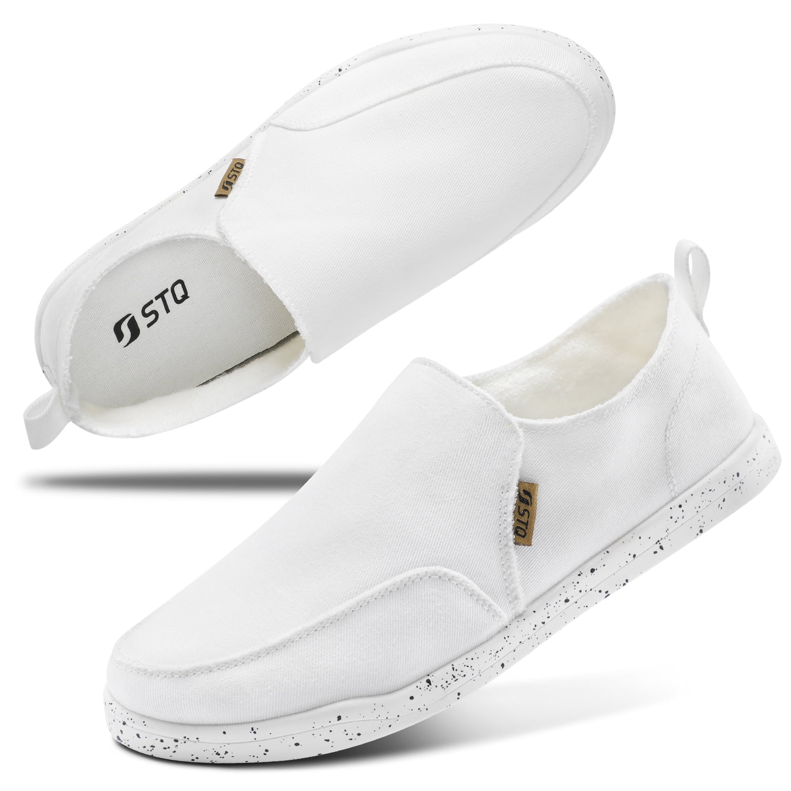 STQ Womens Slip on Walking Shoes Casual Fashion with Arch Support Low ...