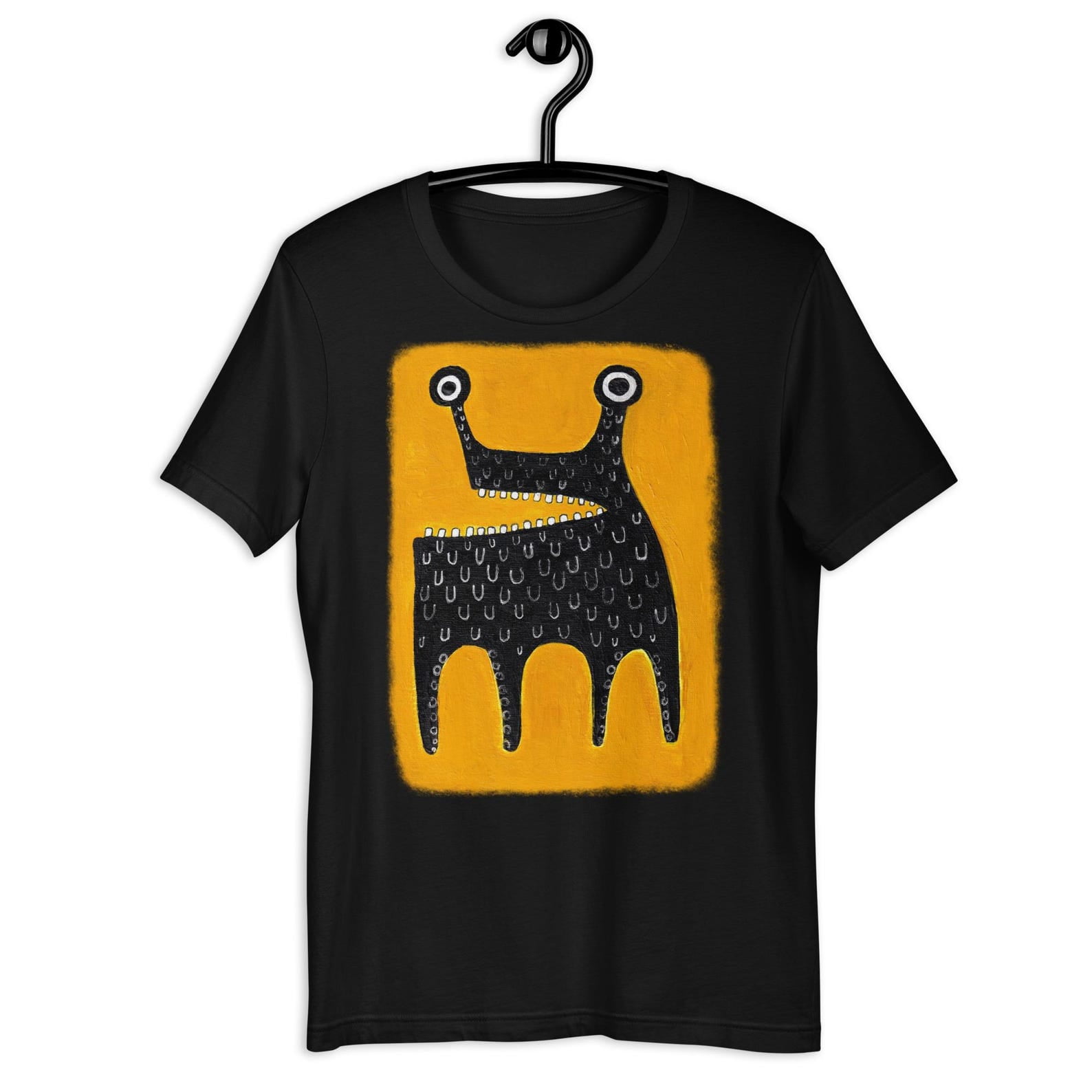 STRAIGHT CUT T-SHIRT Monster Folk Art Gothic Quirky Whimsical Cute ...