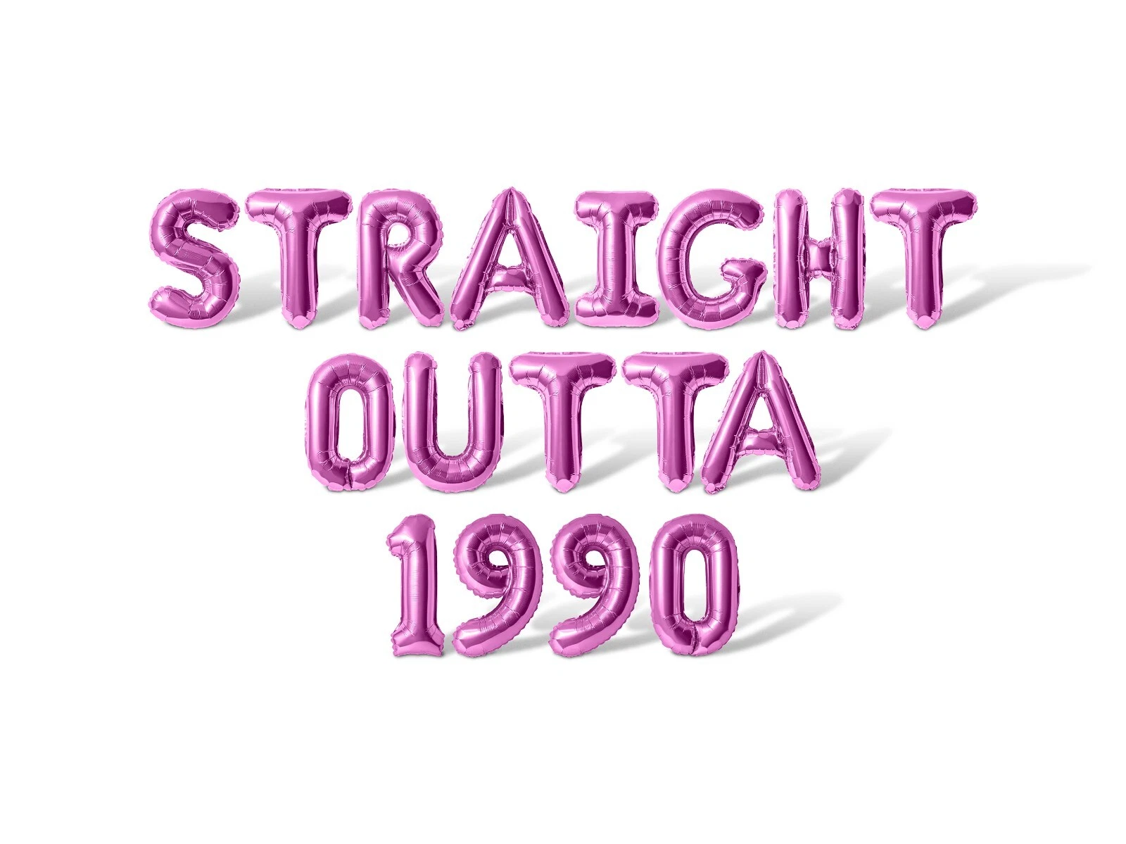 STRAIGHT OUTTA 1990 Letter & Number Balloon Banner - Birthday Party ...