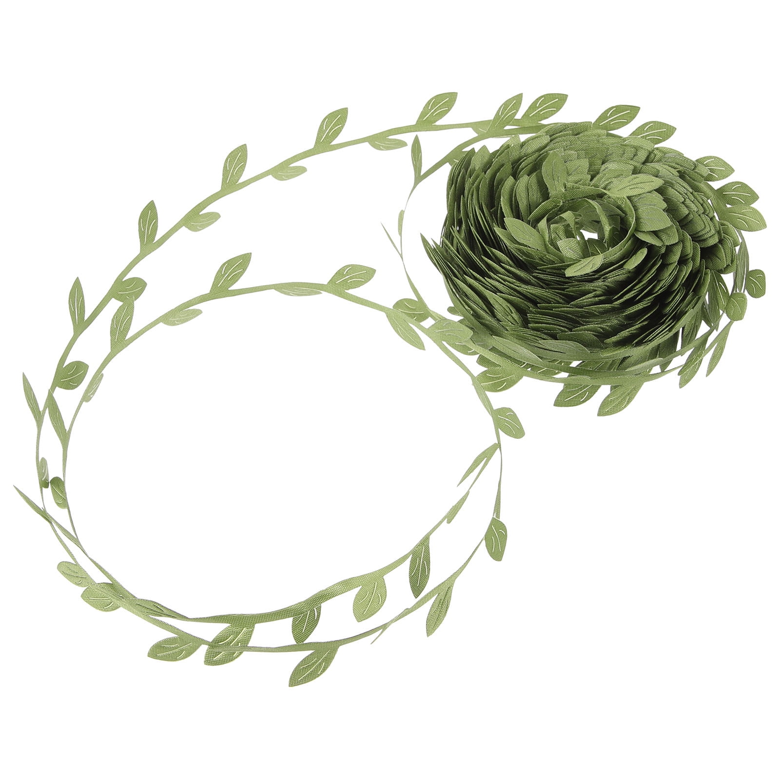STRANDCHIC Green Polyester Ribbon with Leaf Pattern for Crafts ...