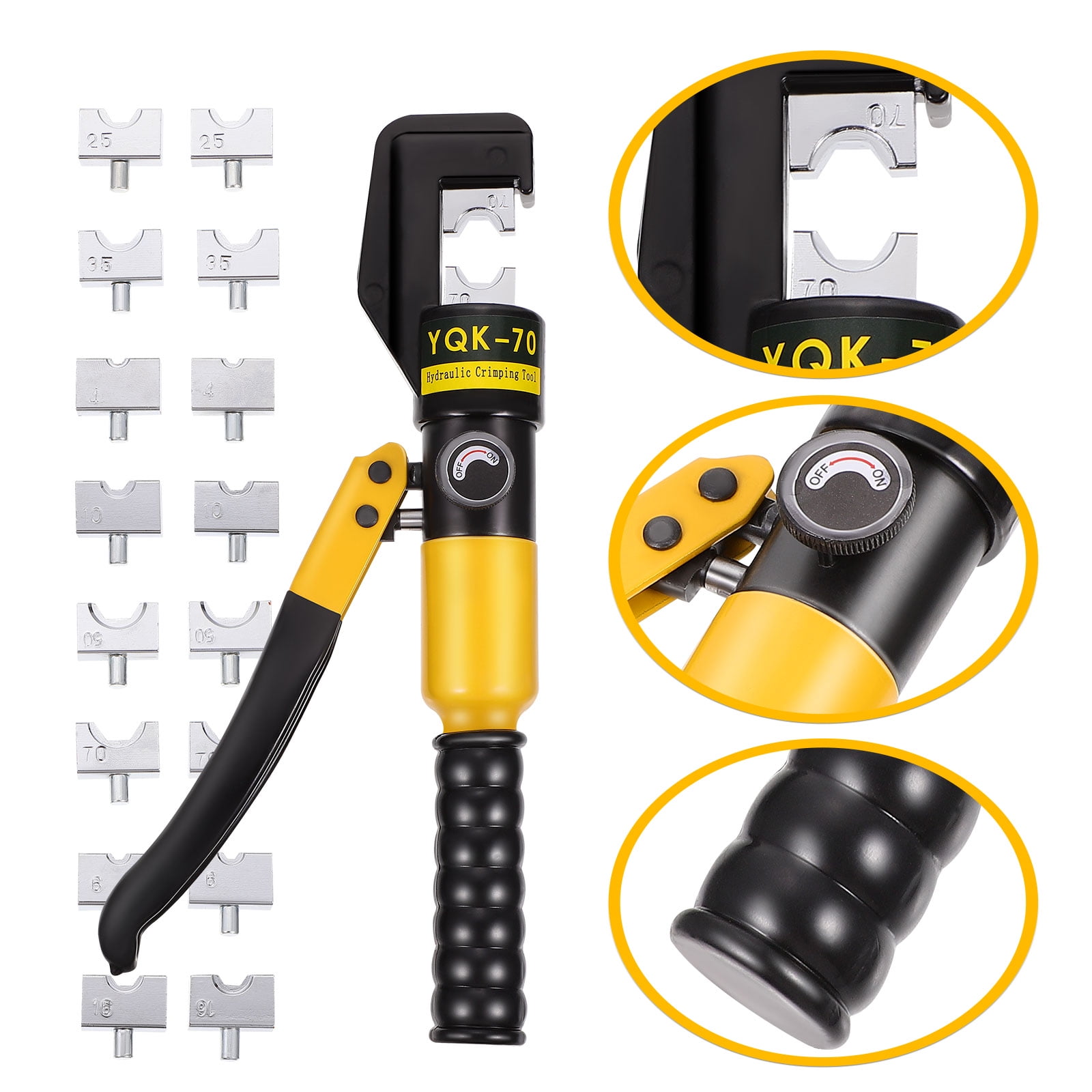 STRANDCHIC 1 Set 6 Ton Hydraulic Crimper Tool for Wire Battery Cable ...