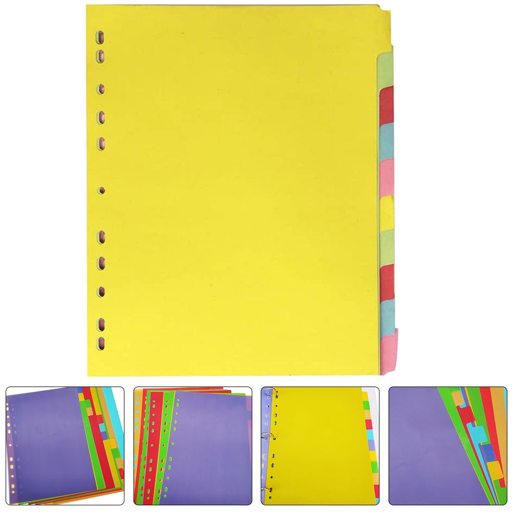 STRANDCHIC 1 Set Multi-colors Plastic Binders Dividers for Manuals and ...