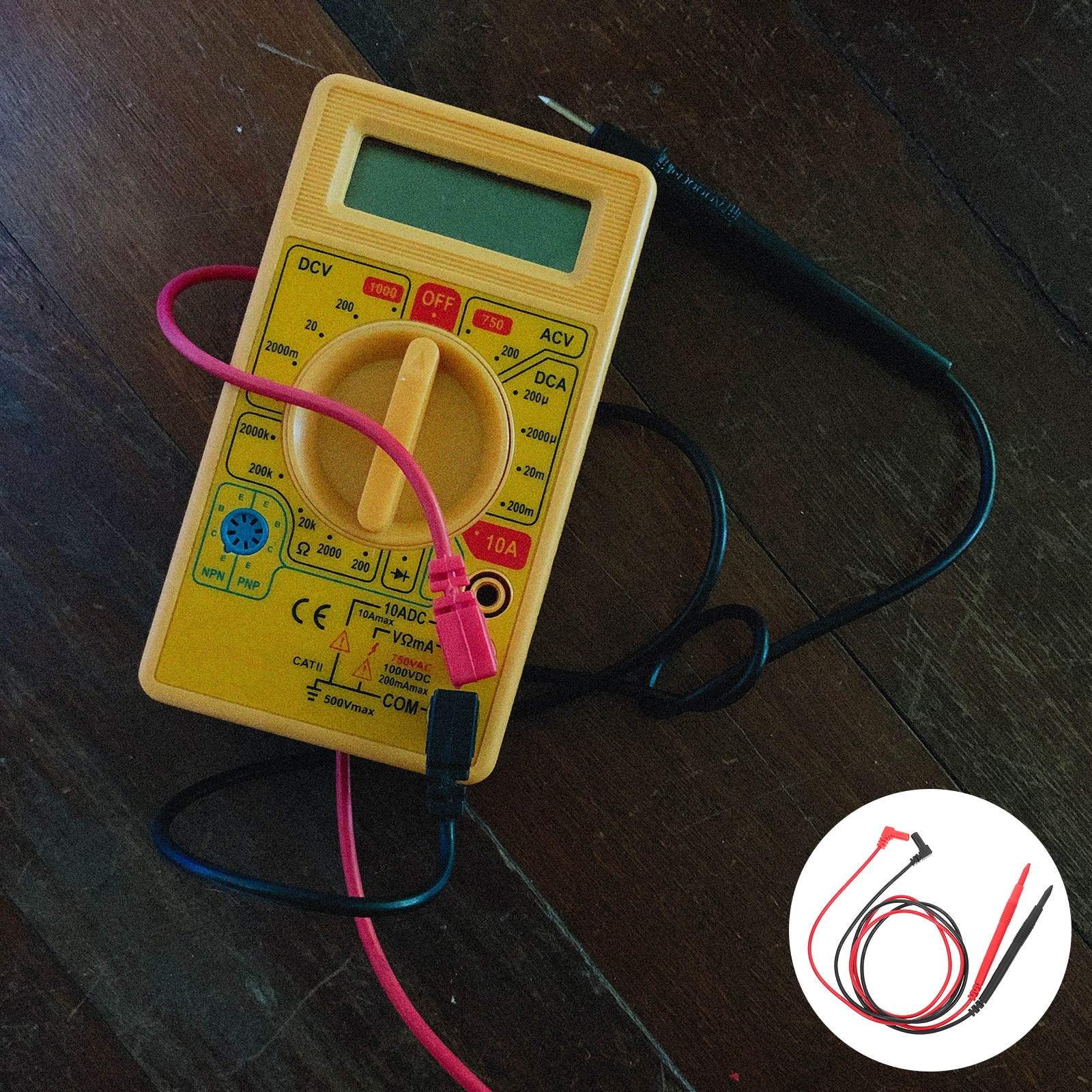 STRANDCHIC 1 Set Multimeter Test Lead Assorted Color Copper Silicone ...