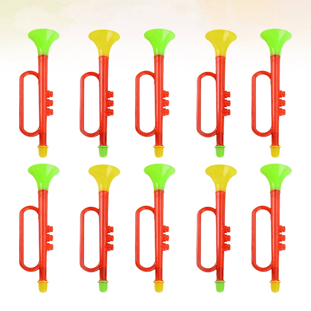 STRANDCHIC 10Pcs Bright Color Trumpet Toy for Kids Musical Interest ...
