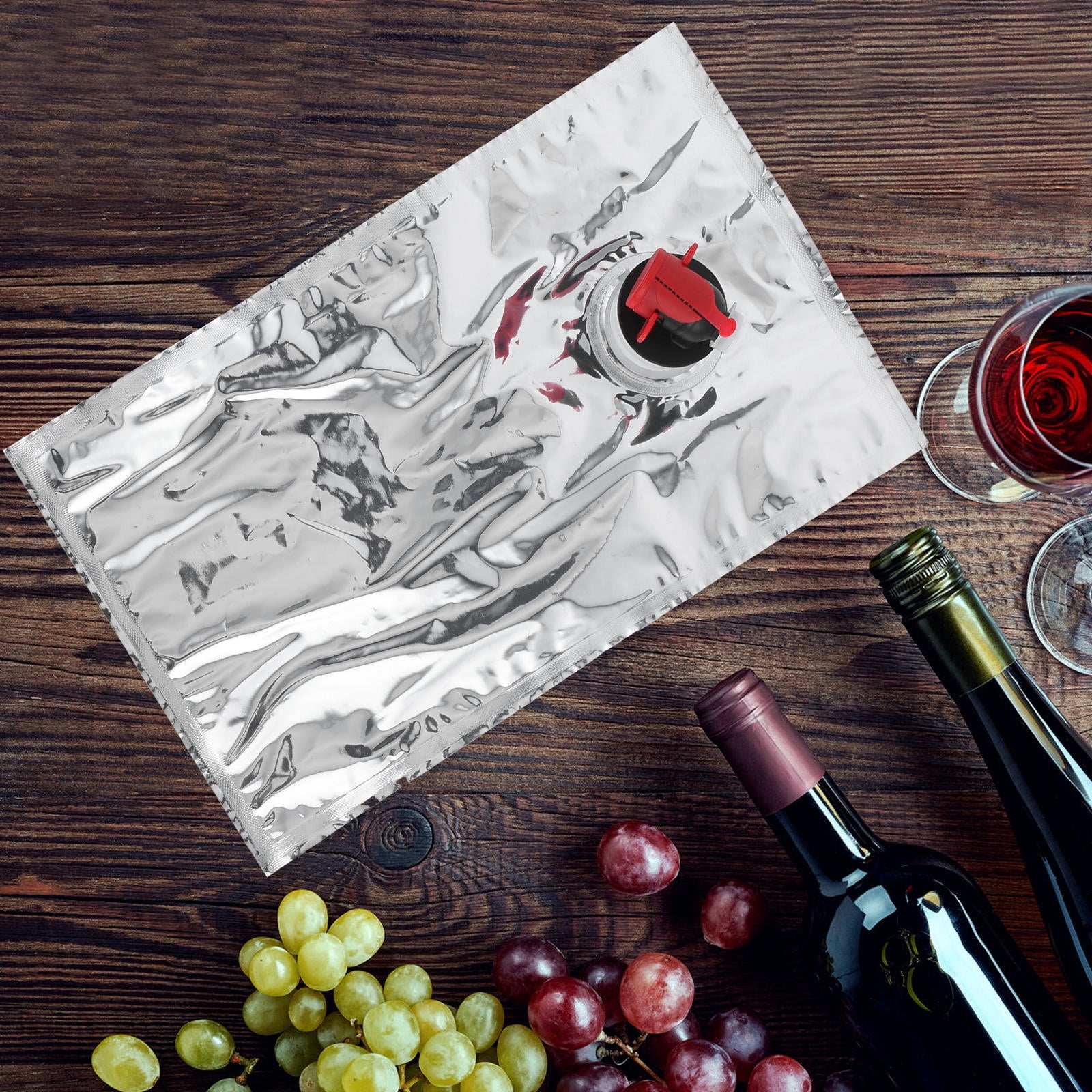 STRANDCHIC 10Pcs Wine Dispenser Bag Liquid Dispenser Bags Silver ...