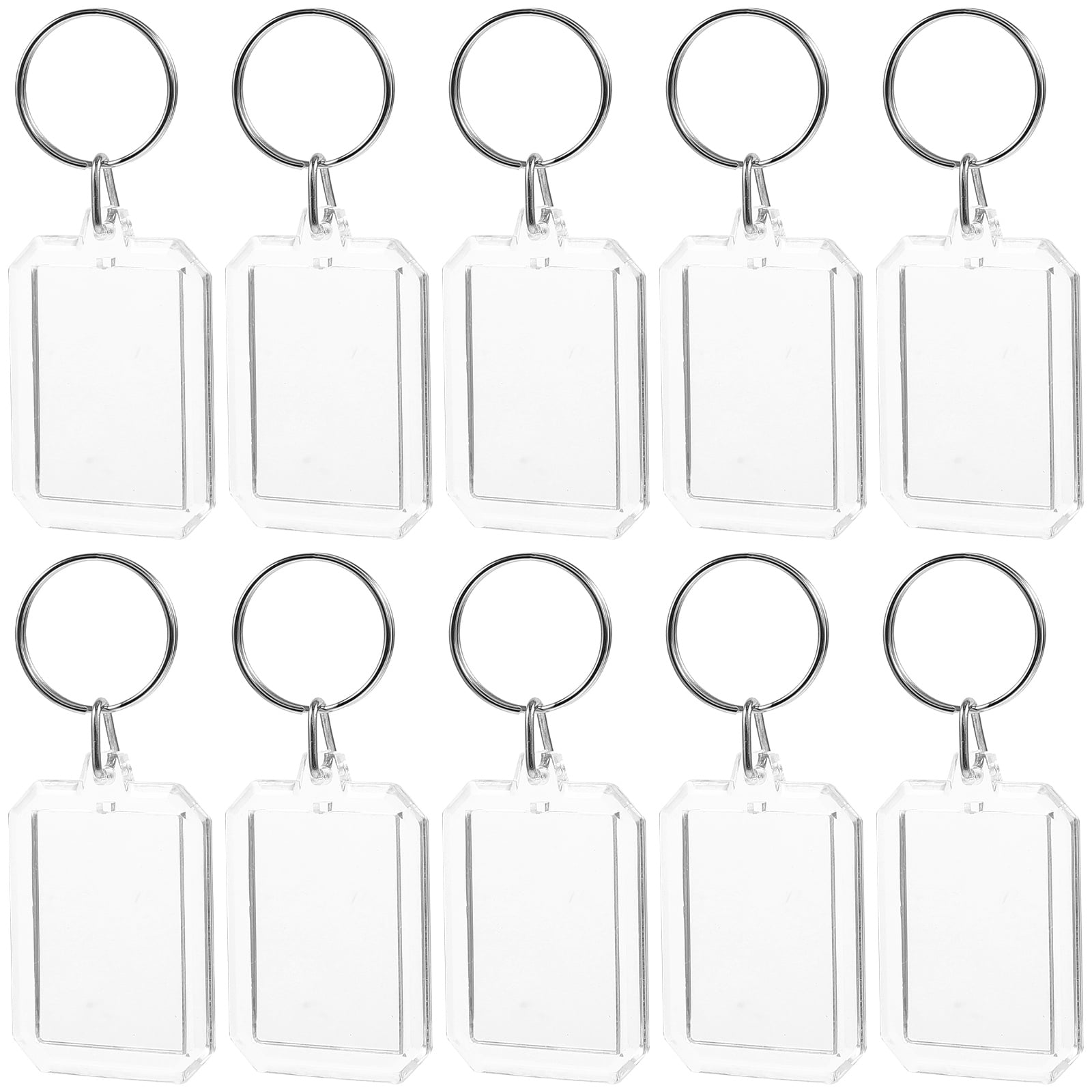 STRANDCHIC 10pcs Keychain Frame Transparent Acrylic Personalization ...