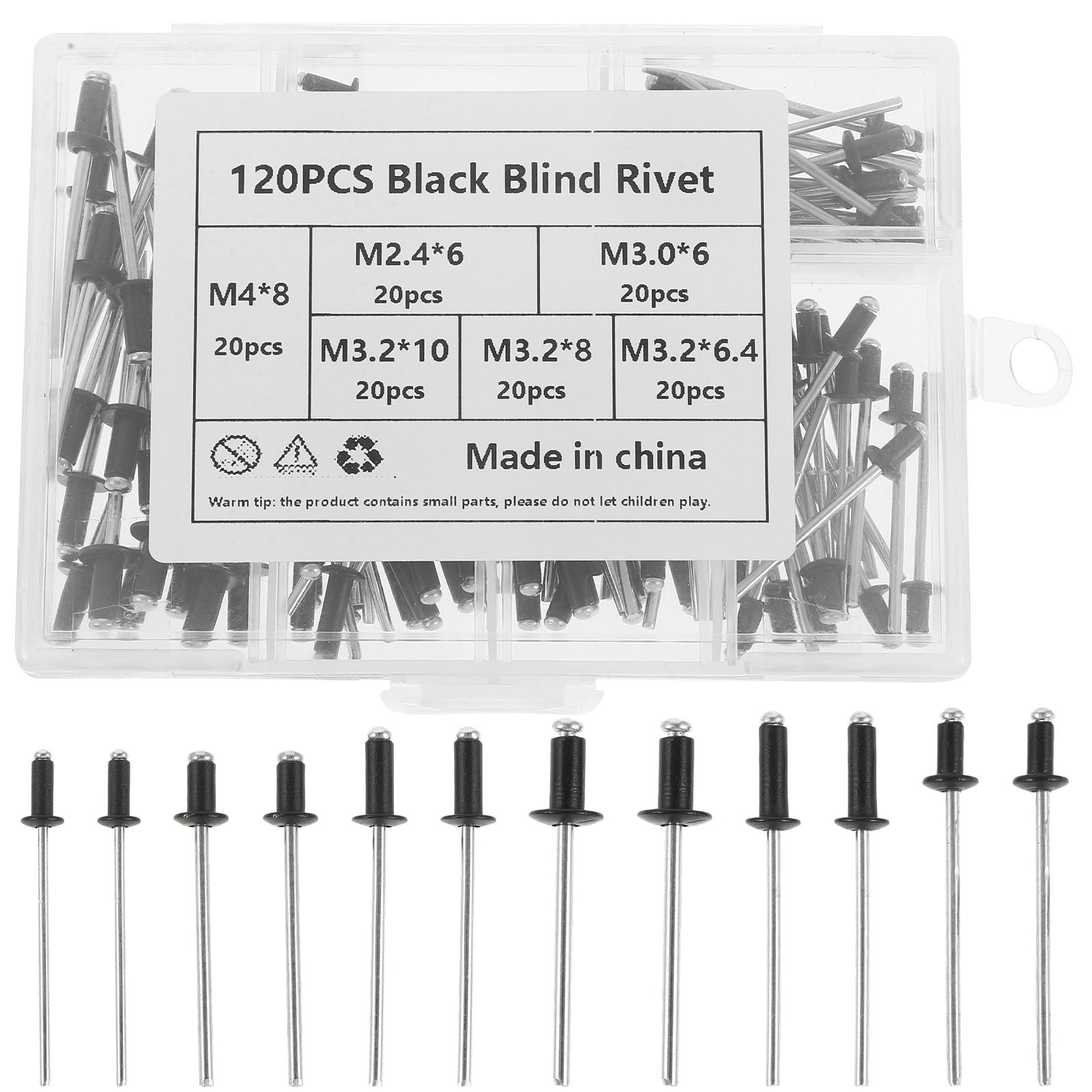 STRANDCHIC 120Pcs Aluminum Rivets Easy Installation .2x10 in - Walmart.com