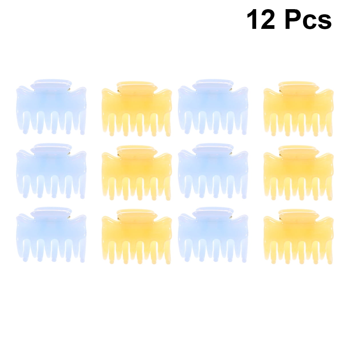 STRANDCHIC 12Pcs Mini Jaw Clips for Styling with Assorted Color Plastic ...