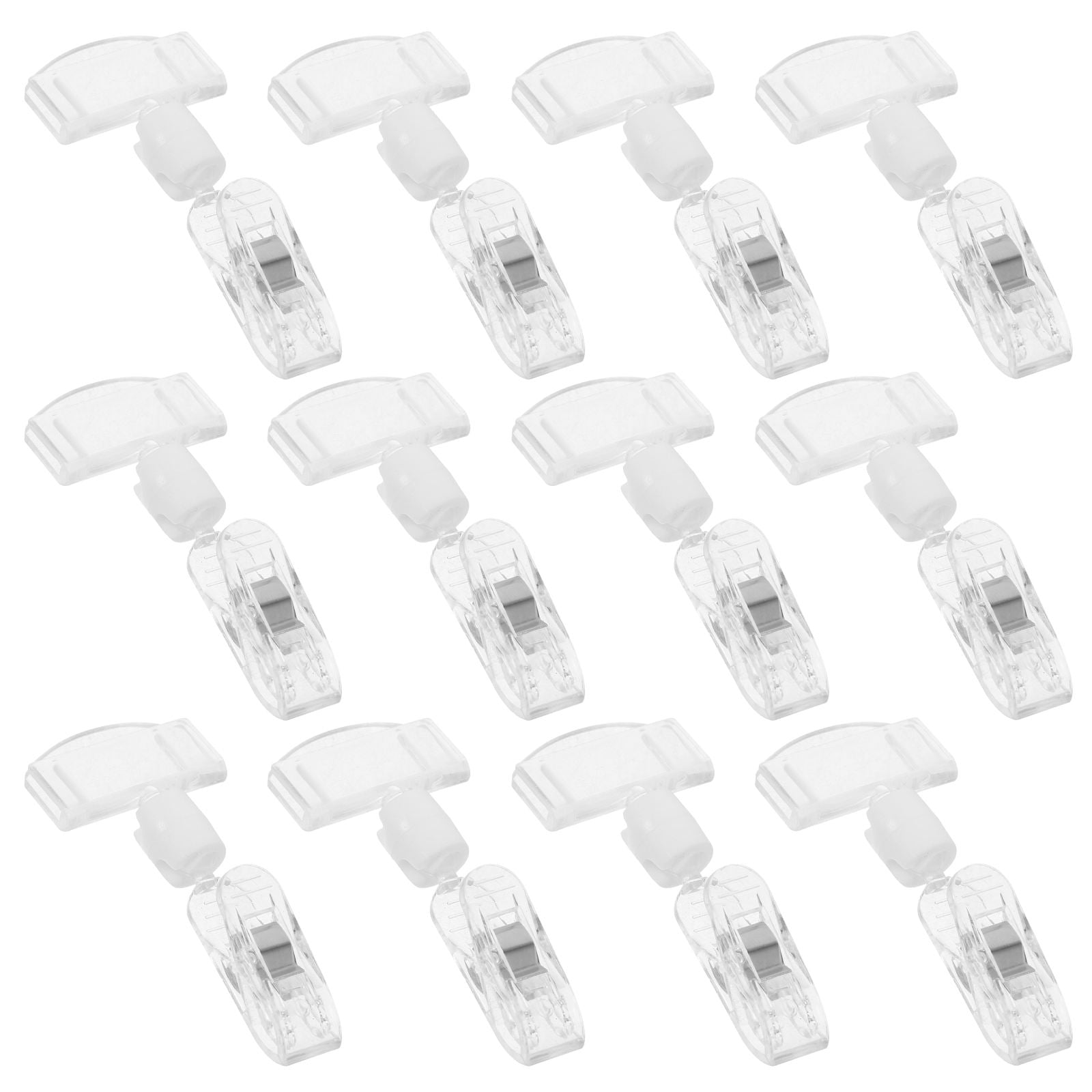 STRANDCHIC 12Pcs Rotatable Clear Sign Clips for Displaying Price Tags ...