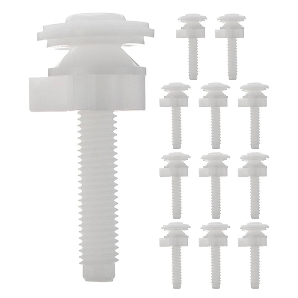 STRANDCHIC Toilet Bolts Fittings POM Plastic White 12Pcs - Walmart.com