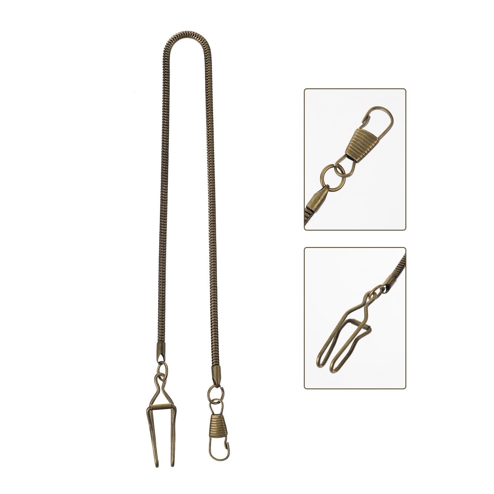 STRANDCHIC 1Pack Chain for Pocket Watch Retro Metal Dark Brown Watch ...