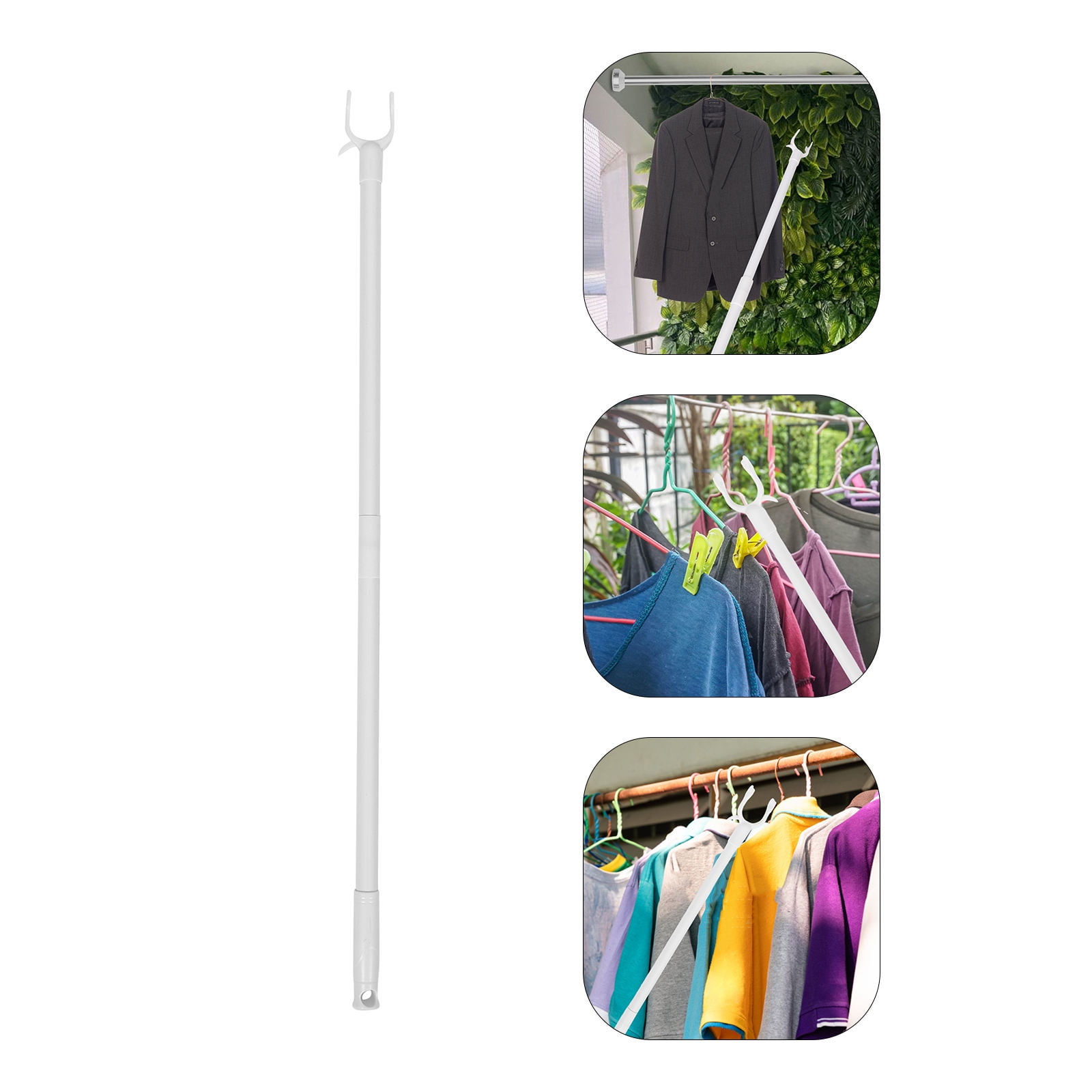 STRANDCHIC 1Pack Clothes Pole for Wardrobe Carbon Plastic Sleek Shape ...