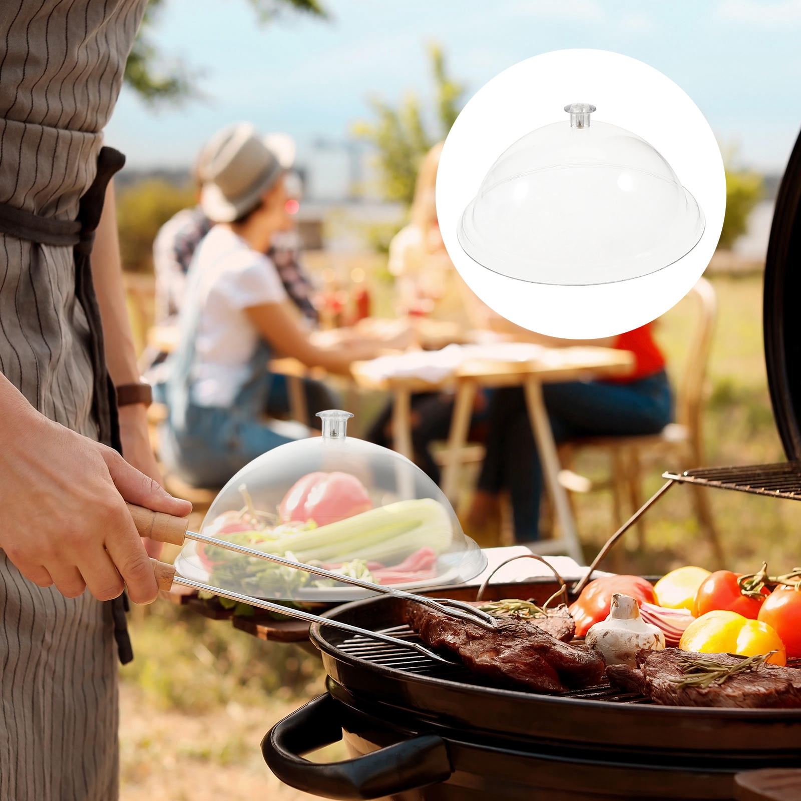 STRANDCHIC 1Pc Food Dome Cover for BBQ Picnics and Pool Parties Acrylic ...