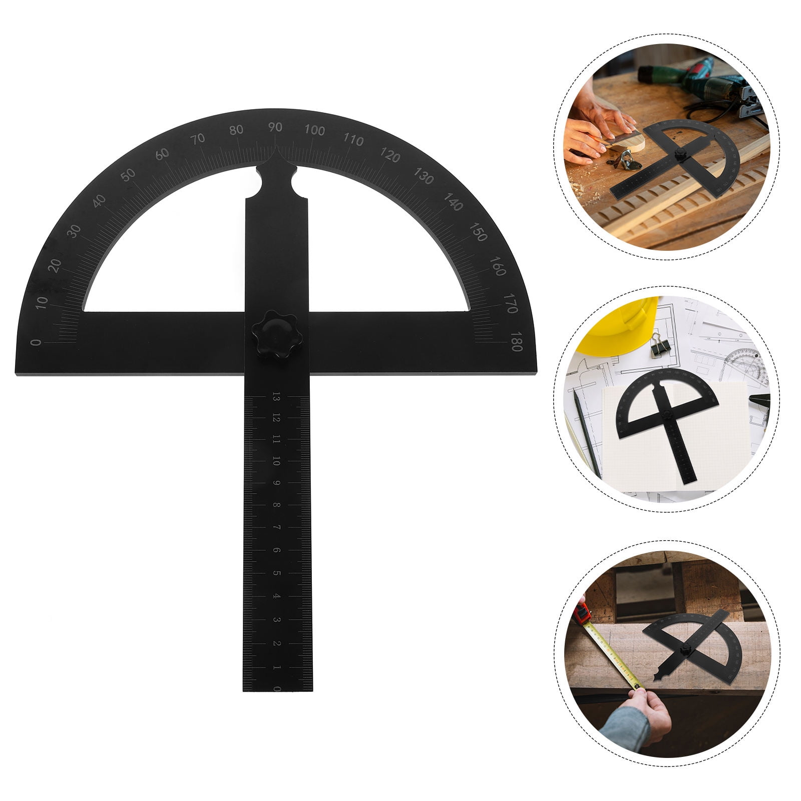 STRANDCHIC 1Pcs Metal Protractor Design for Measuring Line Ruler and ...