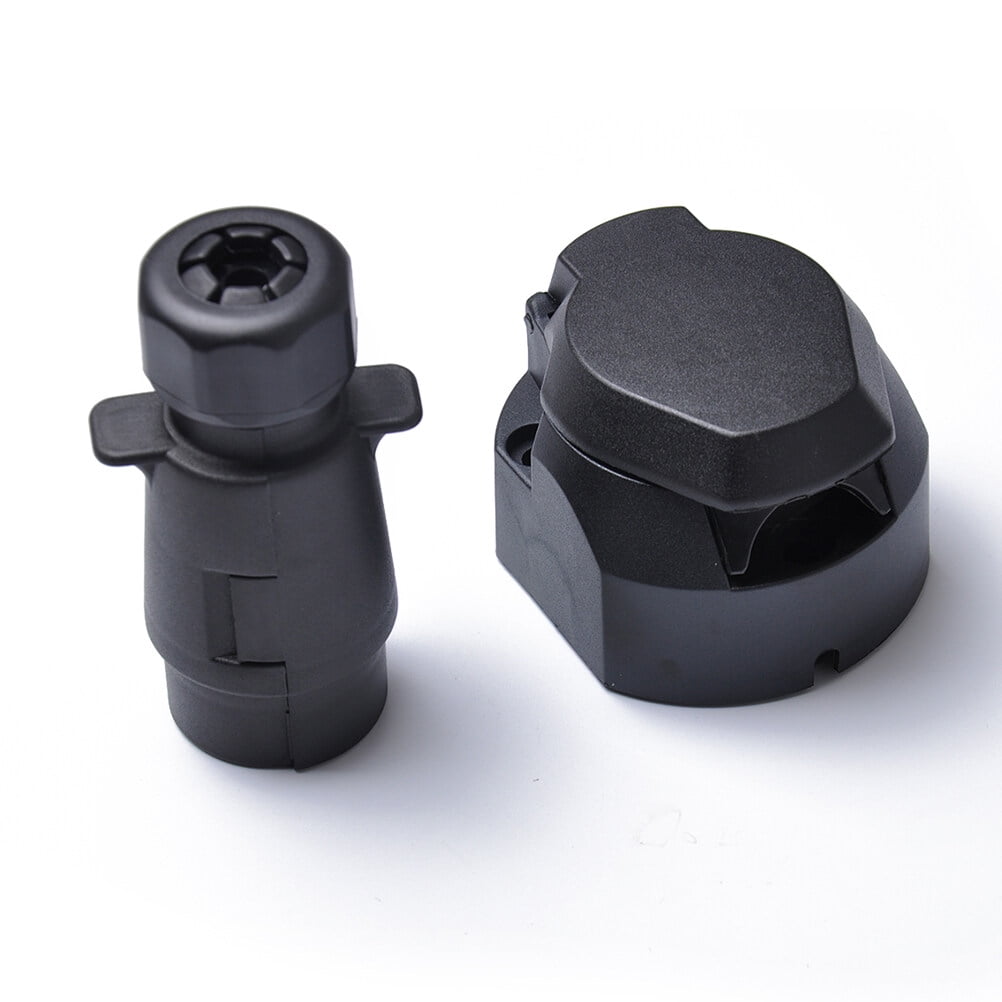 STRANDCHIC 1Set 7 Pin Black Plastic Trailer Light Attachment Plug with ...