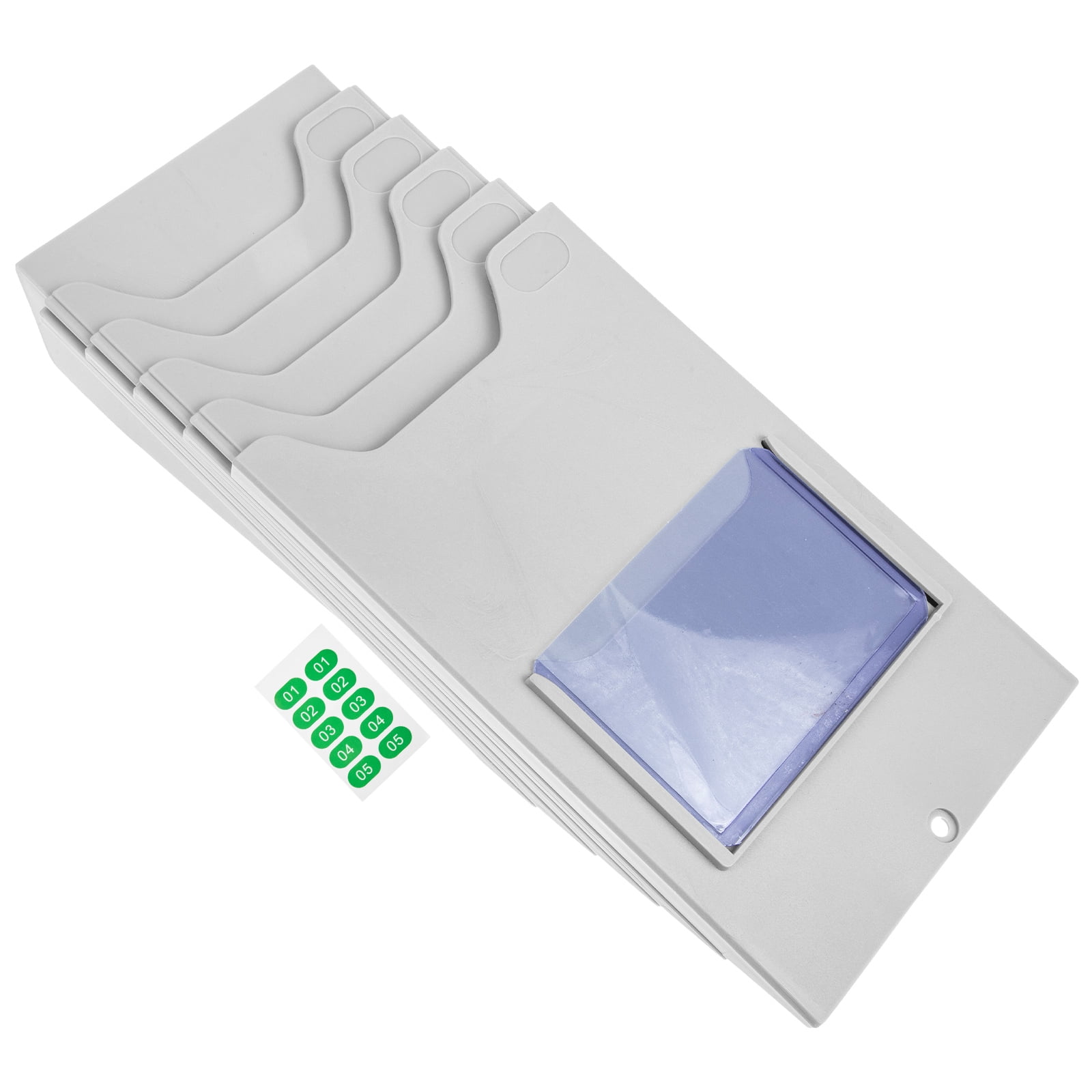 STRANDCHIC 1Set Grey Plastic Material Card Rack for Inventory ...