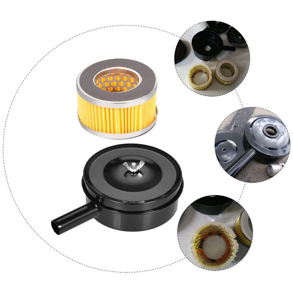 STRANDCHIC 1Set Compressor Muffler for Air Compressor Black Metal ...