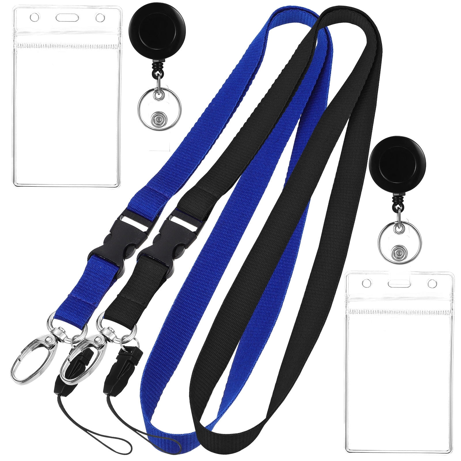 STRANDCHIC 2Sets Id Card Holder with Lanyard Premium PVC Clear Vertical ...