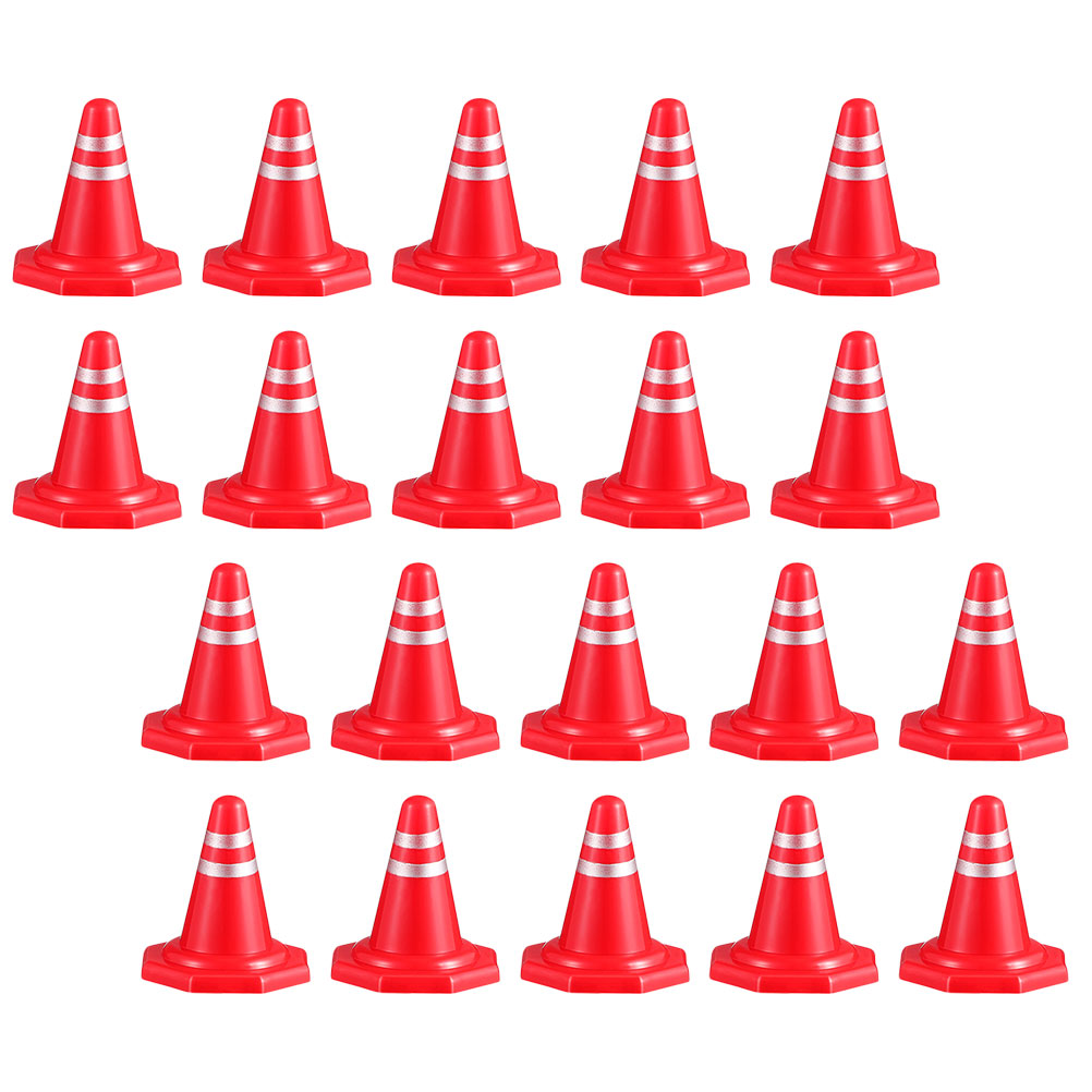 STRANDCHIC 24Pcs Mini Traffic Cones Plastic for Scene Accessories and ...