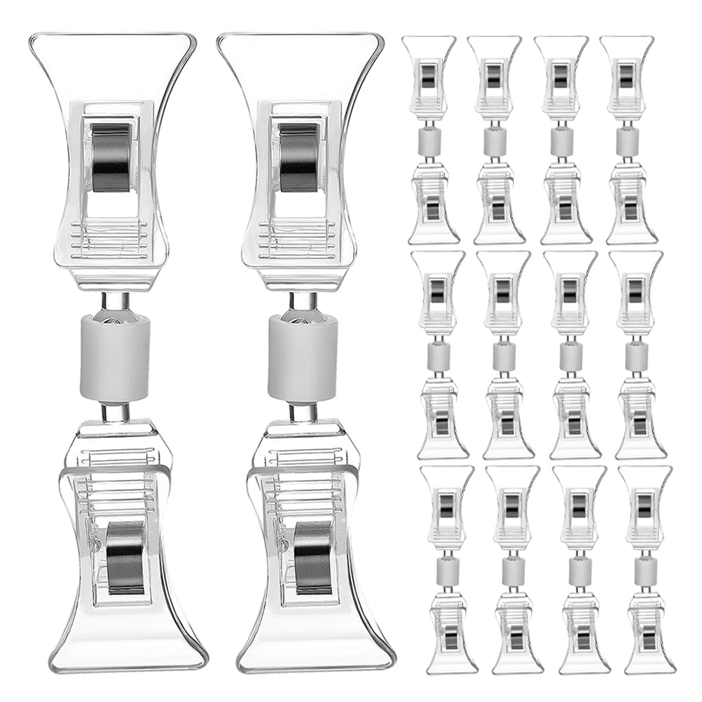 STRANDCHIC 25pcs Plastic Merchandise Sign Clip for Label Holding on ...
