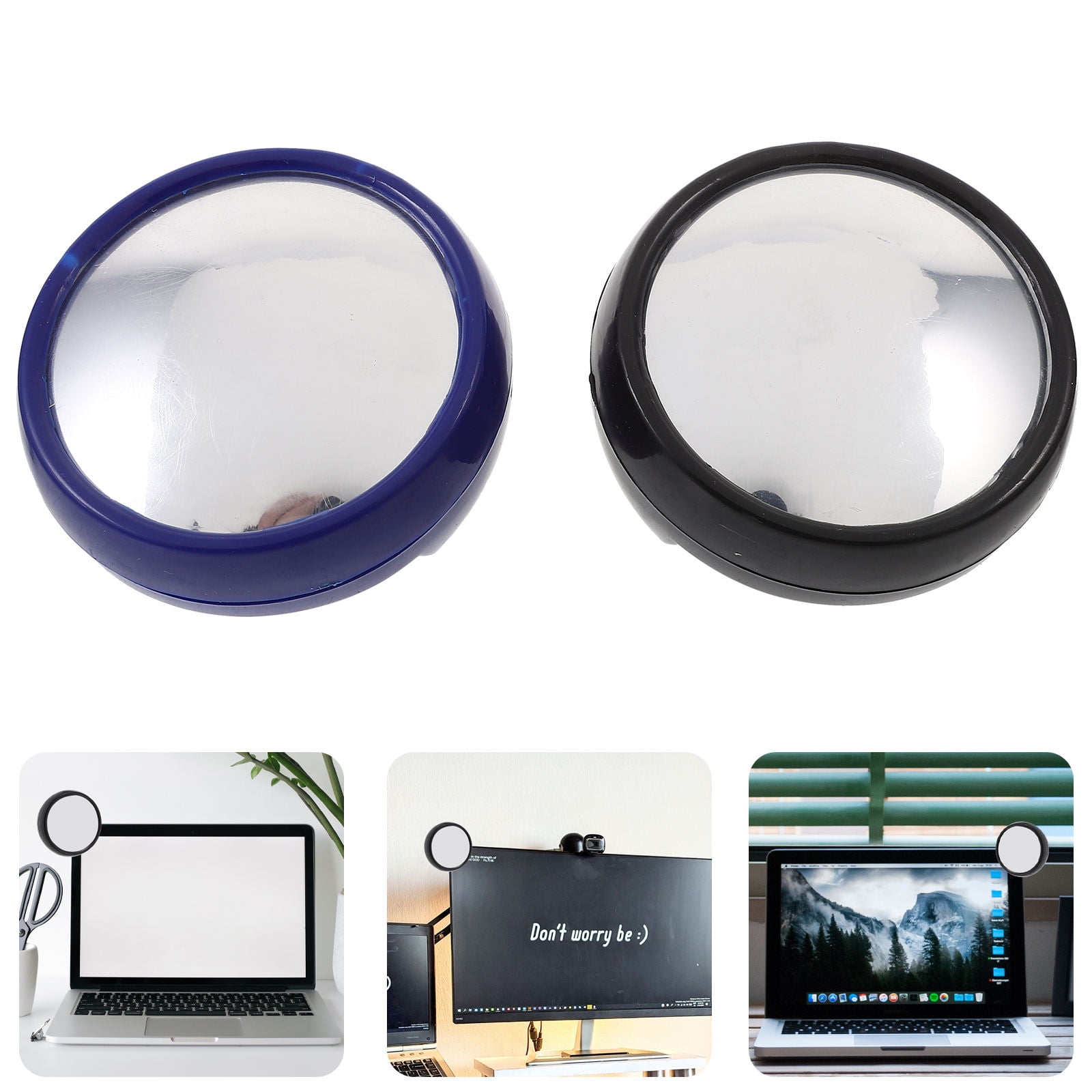 STRANDCHIC 2Pack Rear View Mirror for Desks Desktop Mirror Office for ...