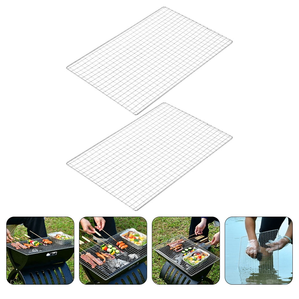 STRANDCHIC Stainless Steel Barbecue Grill Non-Stick Bbq Tool 2Pcs ...