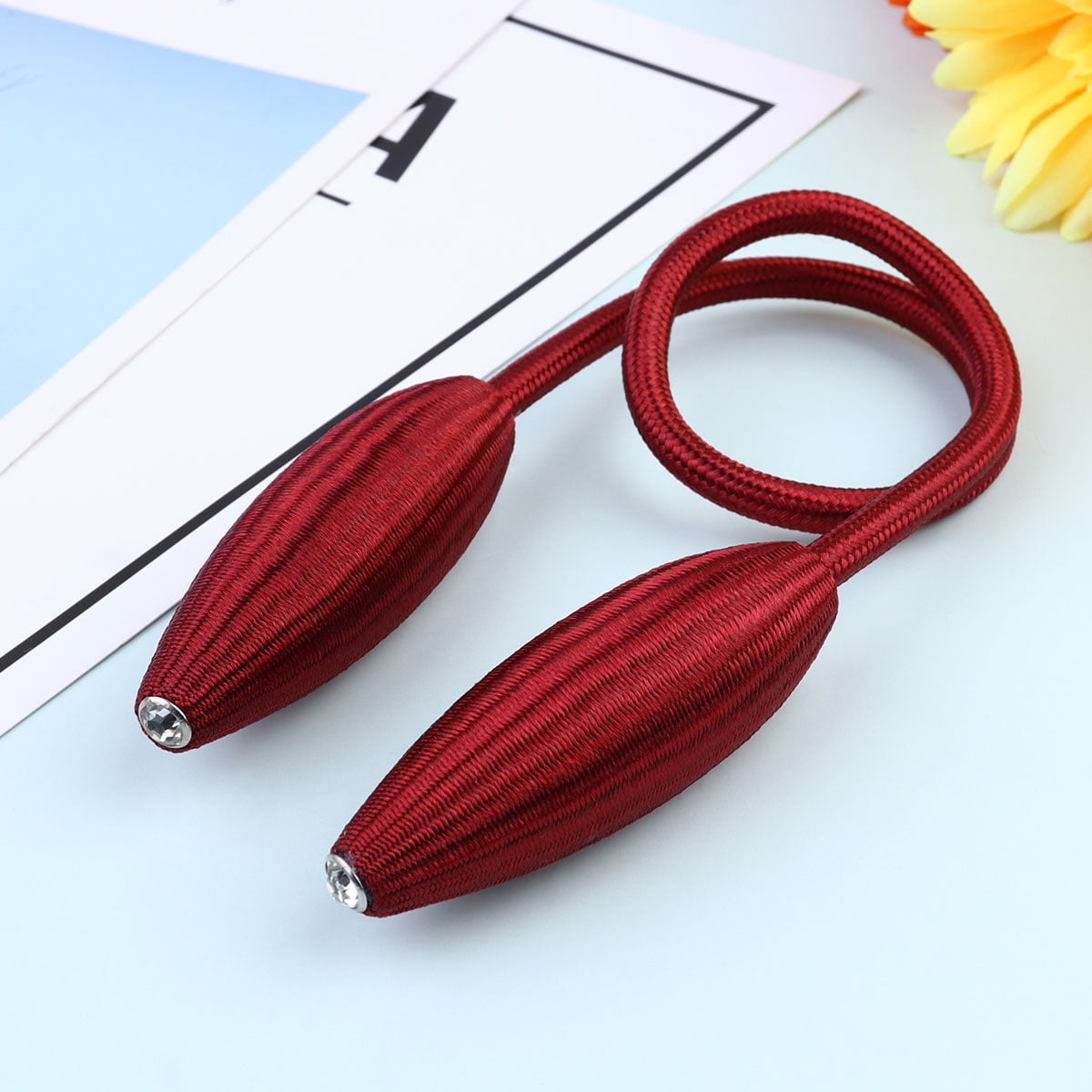 STRANDCHIC 2Pcs Curtain Tiebacks Decorative Red Curved Beef Tendon ...
