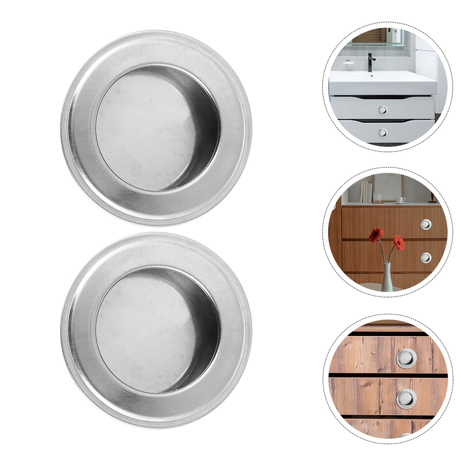 STRANDCHIC 2Pcs Modern Stainless Steel Cabinet Handles Round for Home ...