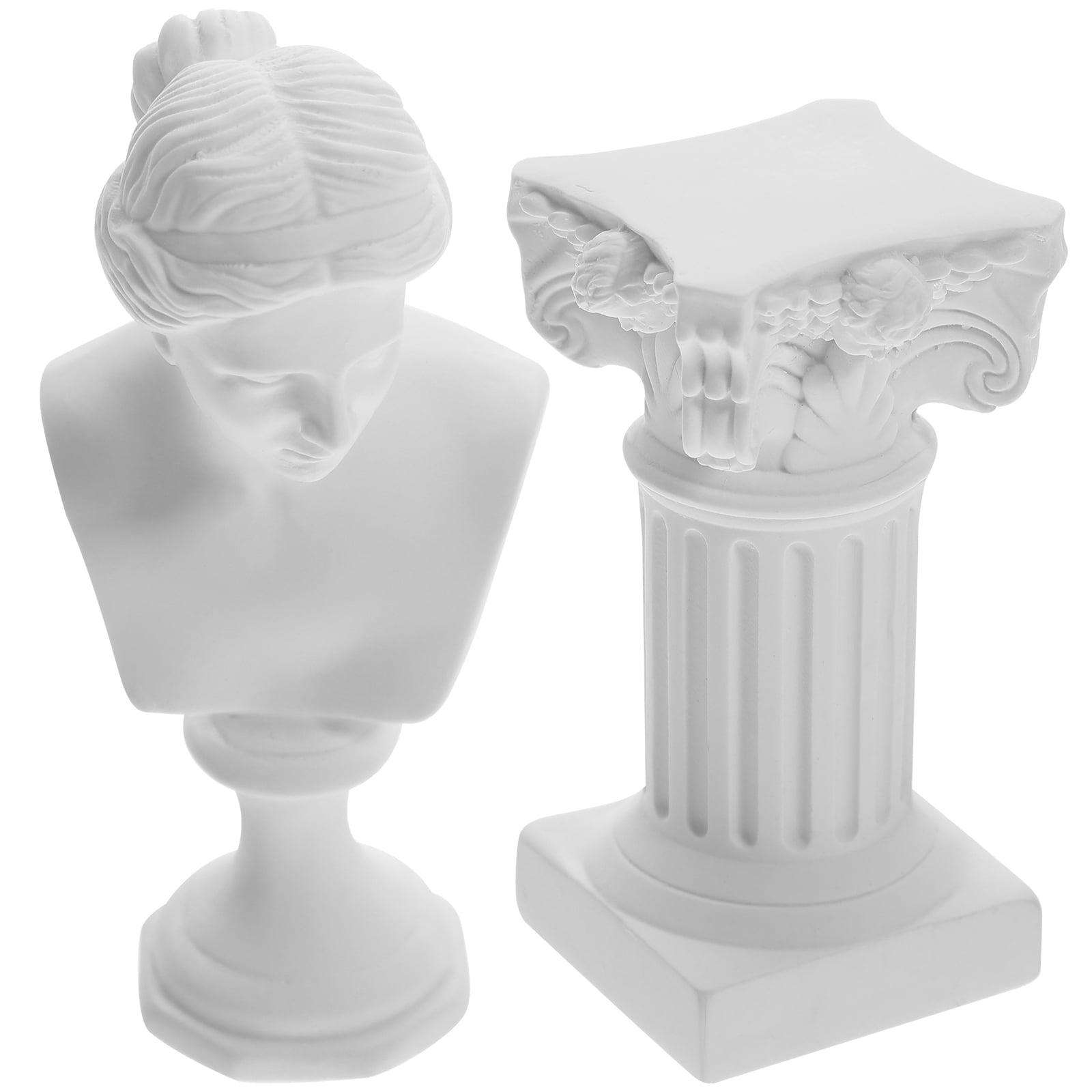 STRANDCHIC 2Set Greek Home Decor Resin Statue for Garden Office Room ...