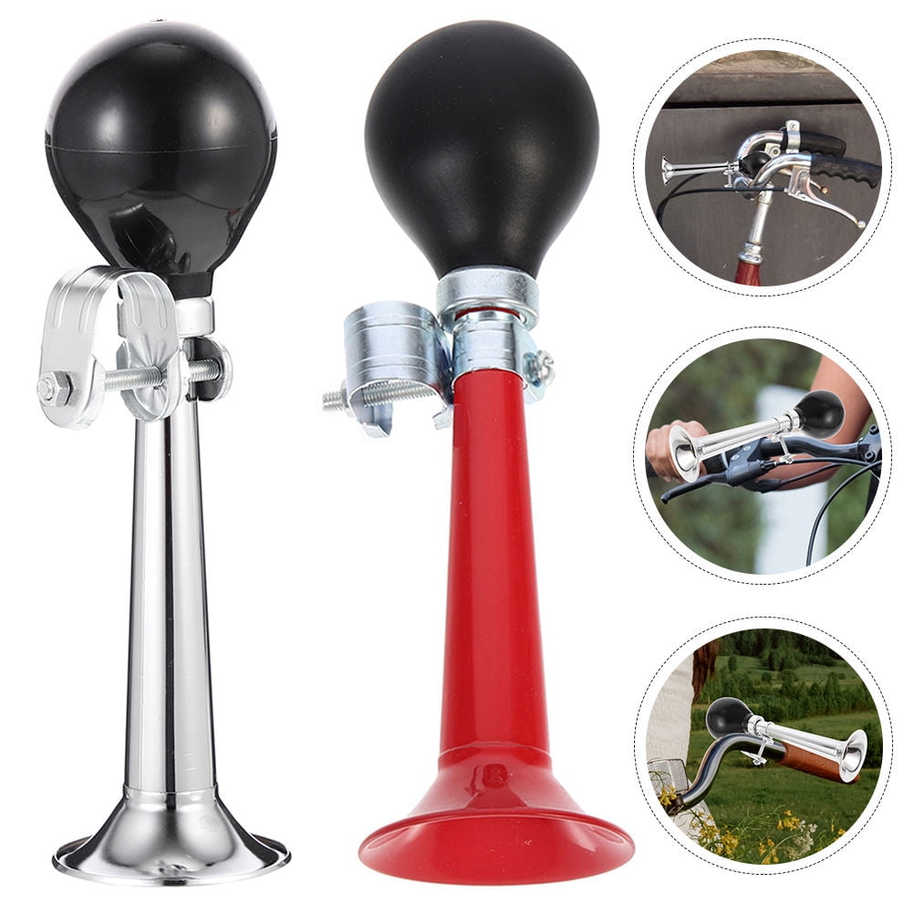 STRANDCHIC 2pcs Vintage Horns Bicycle Bugle Horn Loudspeaker Rubber Red ...
